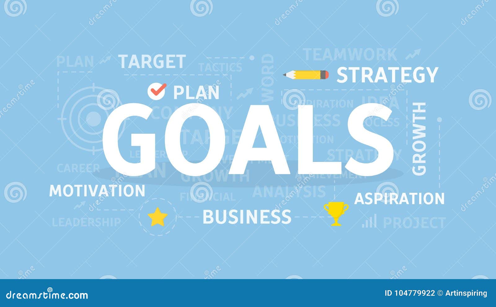 Ejemplo Del Concepto De Las Metas Ilustración del Vector - Ilustración ...