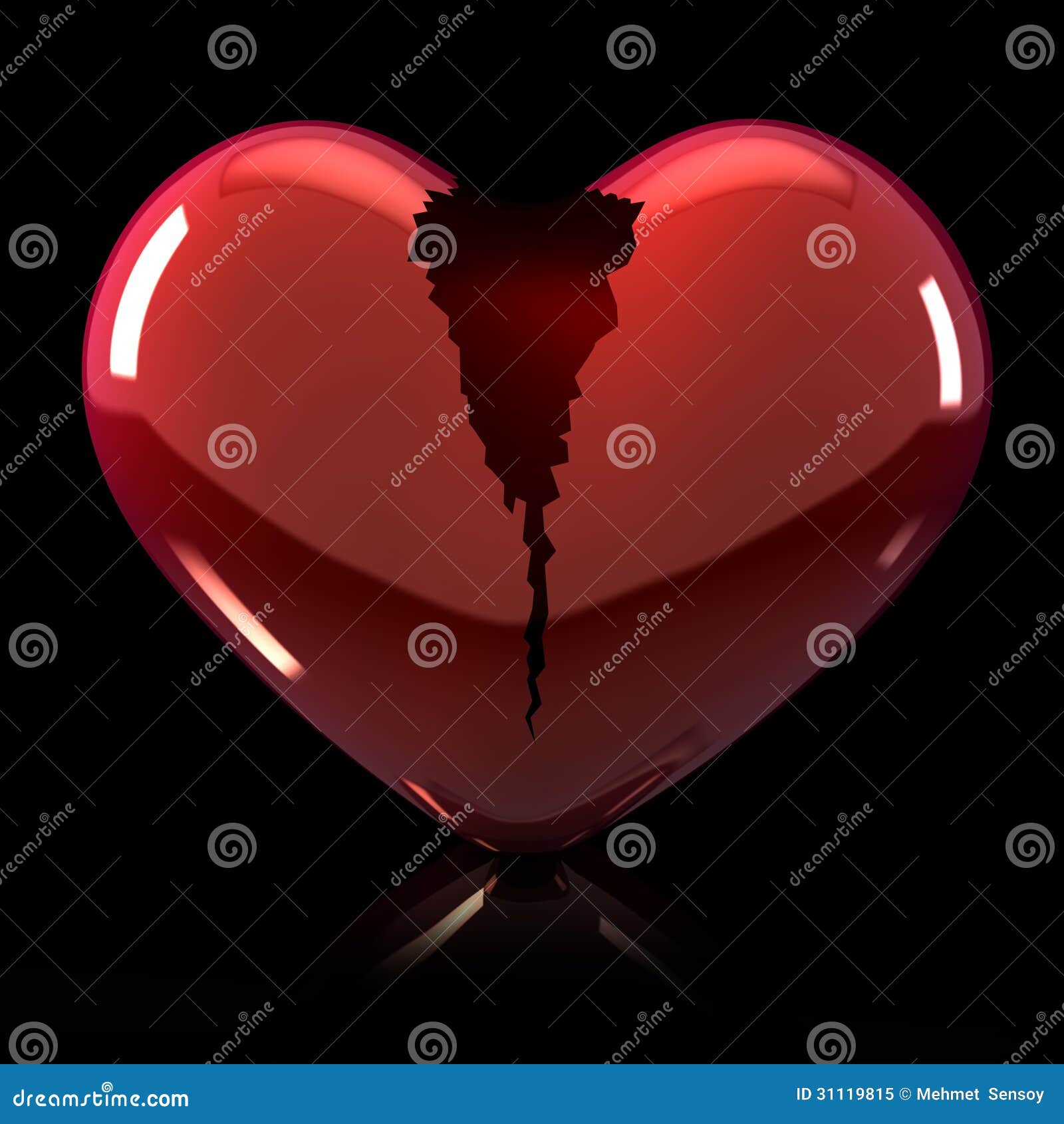 Ejemplo Del Corazón Quebrado Stock de ilustración - Ilustración de ...