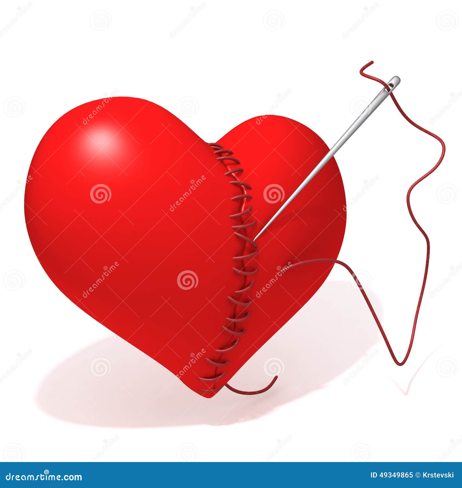 Ejemplo Del Corazón Quebrado 3d Stock de ilustración - Ilustración de ...