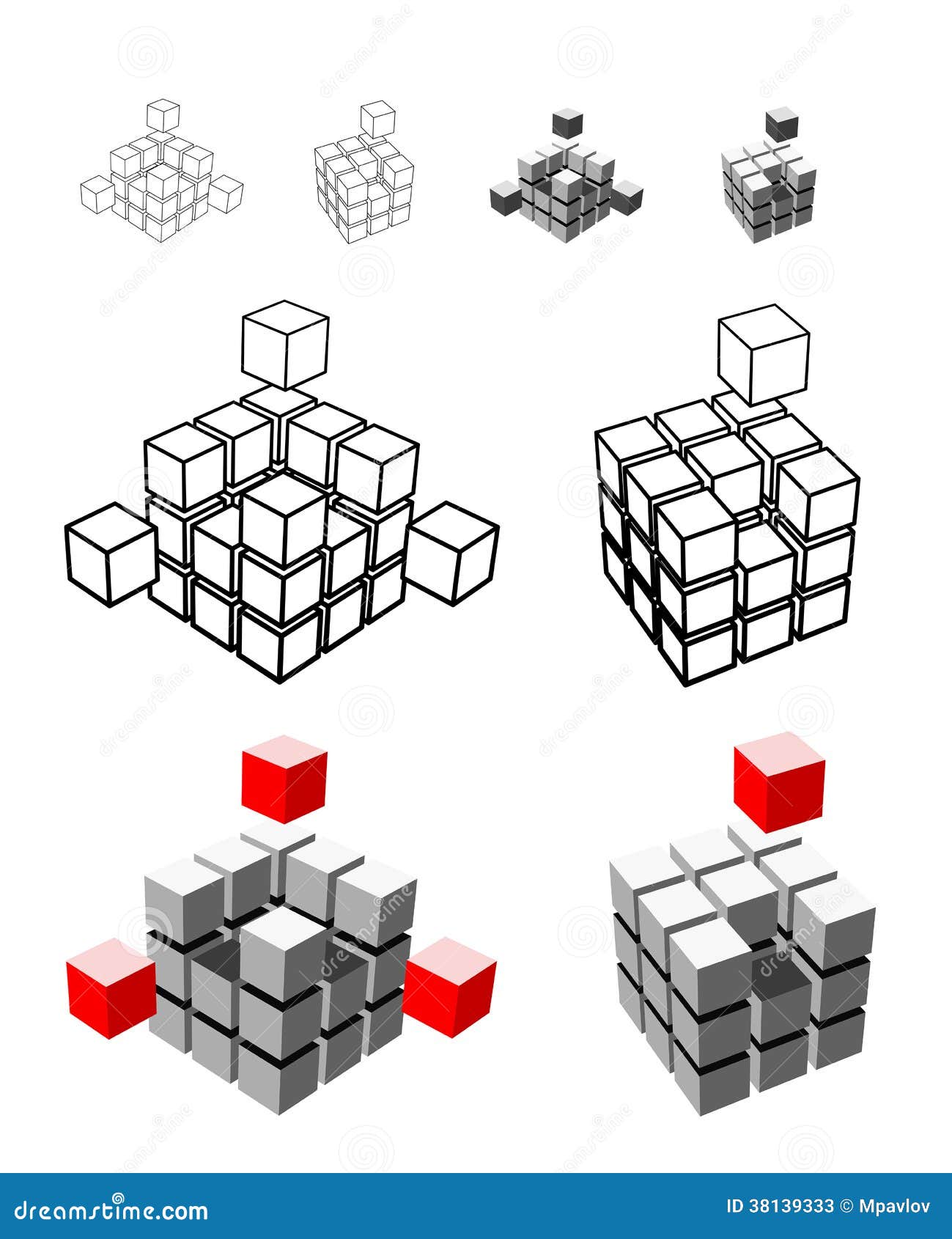 Ejemplo del cubo ilustración del vector. Ilustración de arte - 38139333