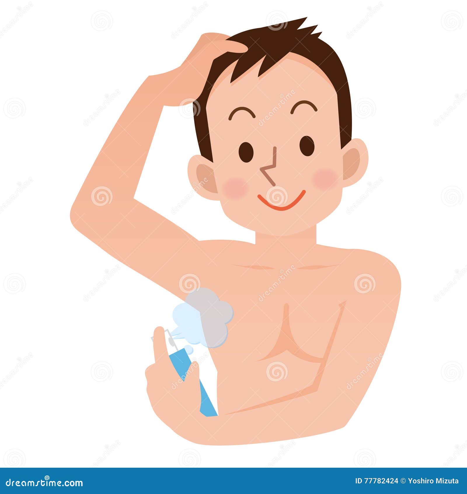 Ejemplo del desodorante ilustración del vector. Ilustración de mano ...