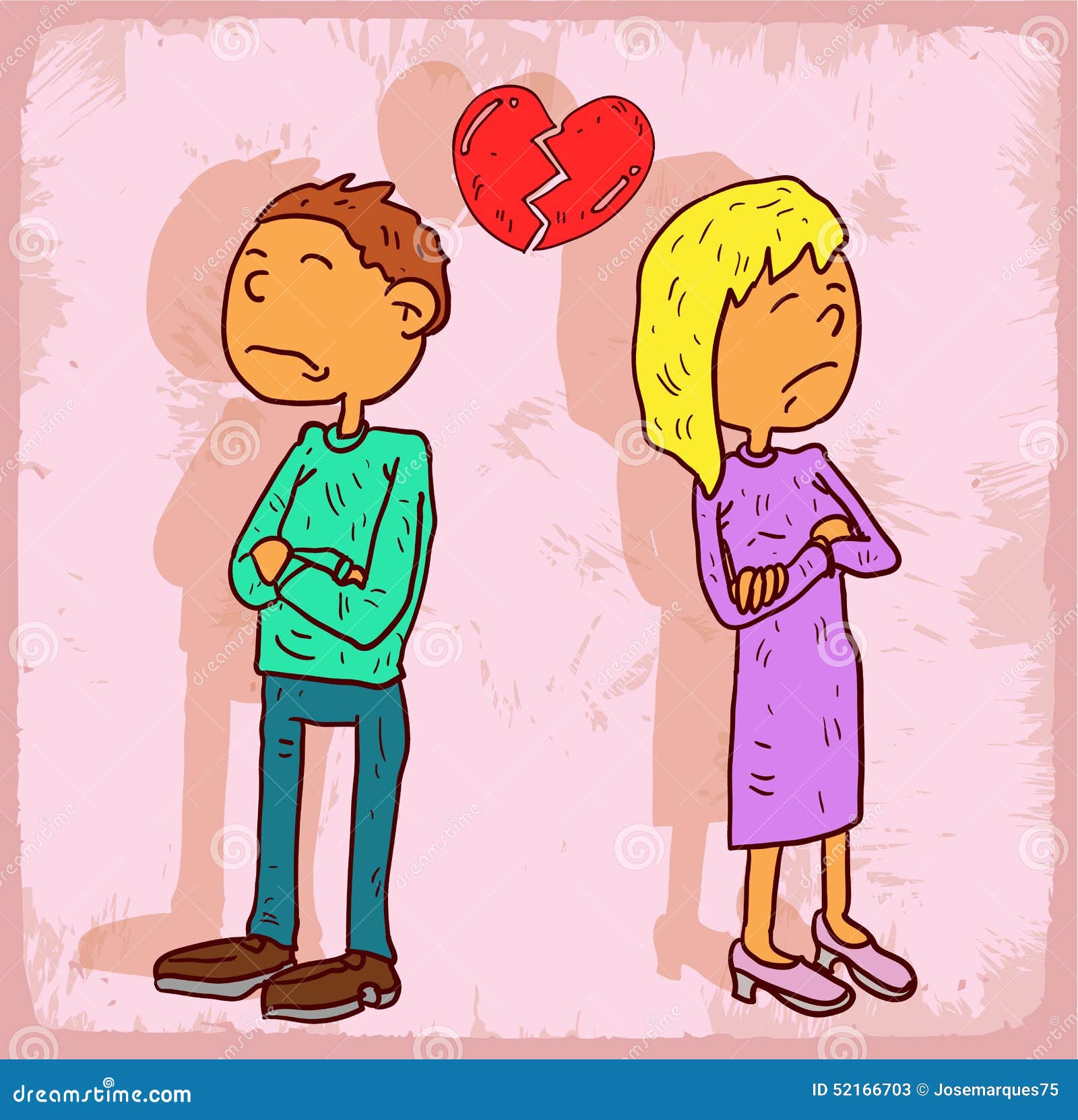 Ejemplo Del Divorcio De La Historieta, Icono Del Vector Ilustración del ...