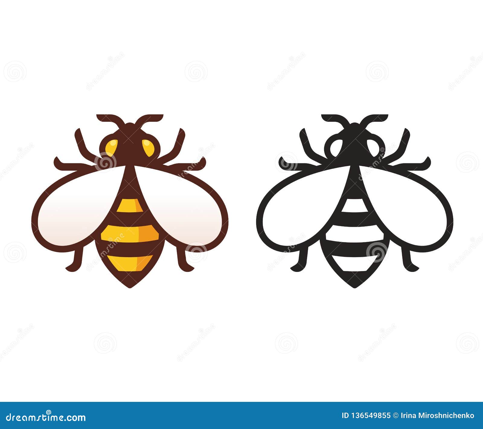 Ejemplo Del Emblema De La Abeja Ilustración del Vector - Ilustración de ...