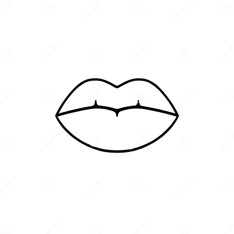 Ejemplo Del Esquema De Los Labios Stock de ilustración - Ilustración de ...