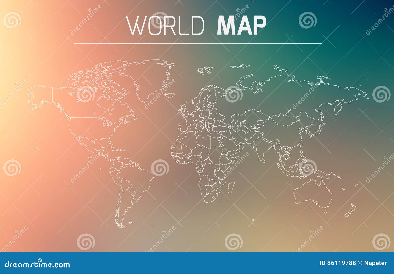 Ejemplo Del Esquema Del Mundo Ilustración del Vector - Ilustración de ...