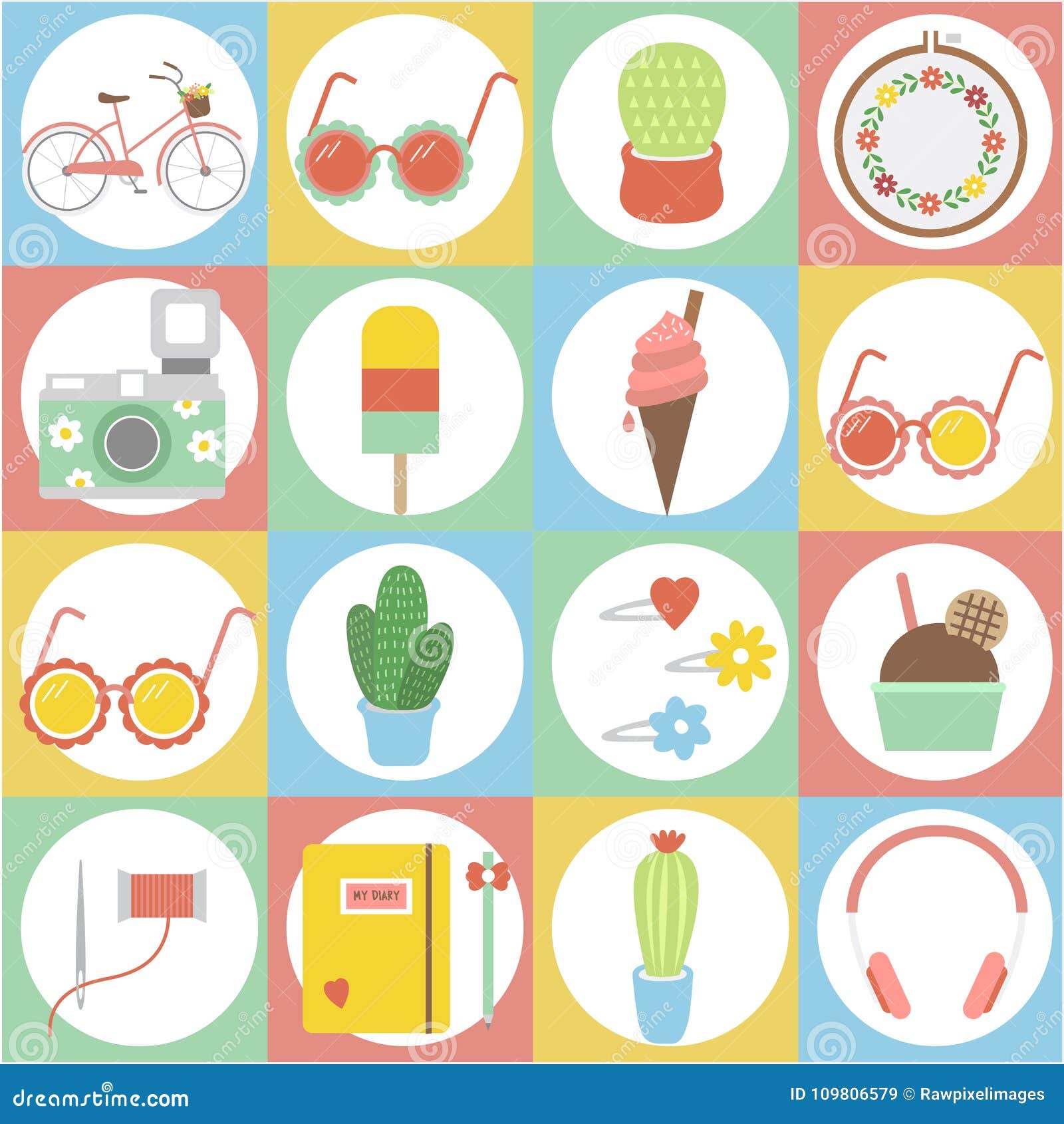 Ejemplo Del Icono Colorido De Las Aficiones Stock de ilustración ...