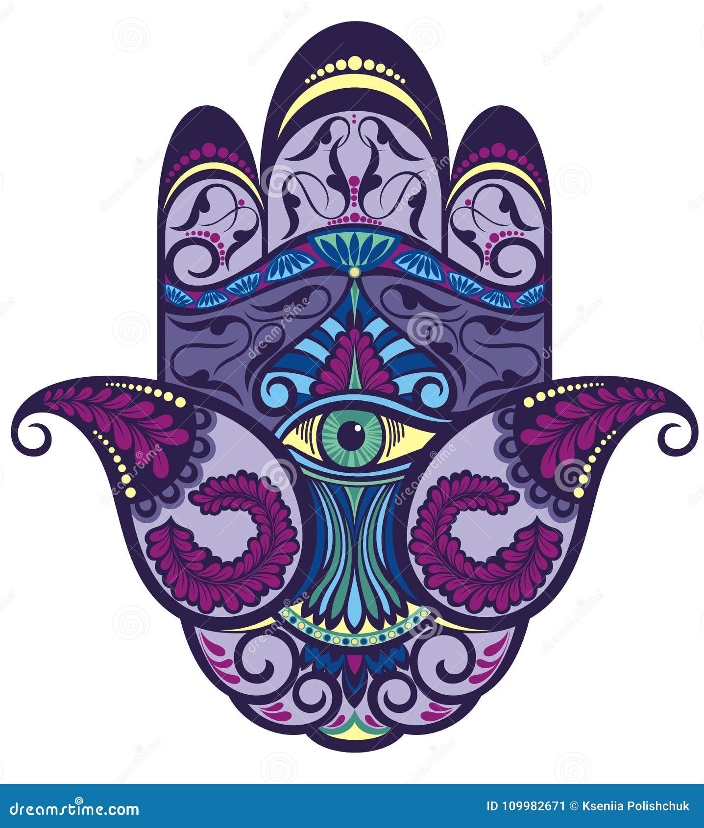 Ejemplo Del Icono De La Mano De Hamsa Ilustración del Vector ...