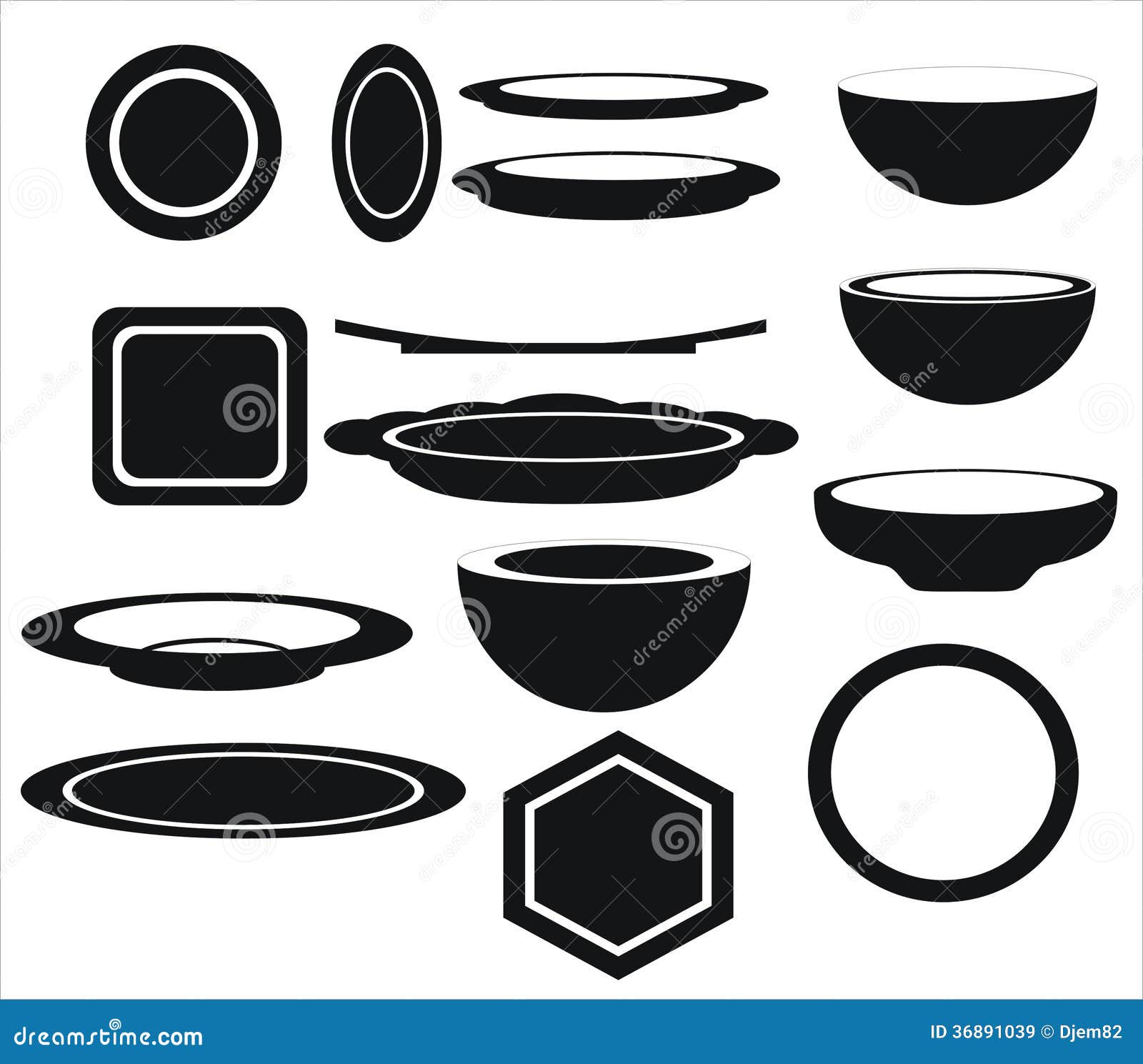 Ejemplo Del Icono Del Vector De Placas Stock de ilustración ...