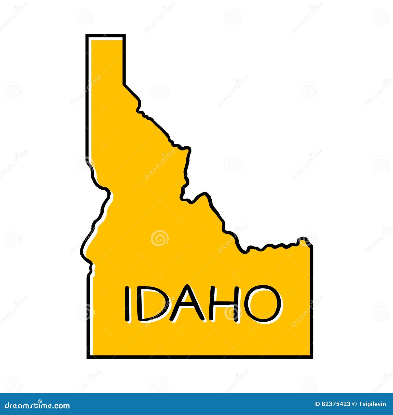 Ejemplo del mapa de Idaho stock de ilustración. Ilustración de ...