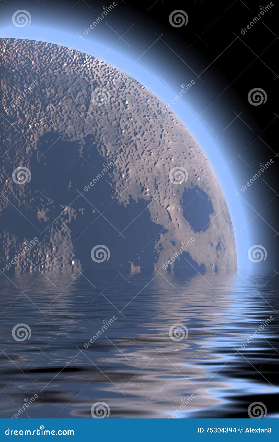 Ejemplo Del Mar Del Espacio Del Planeta Stock de ilustración ...