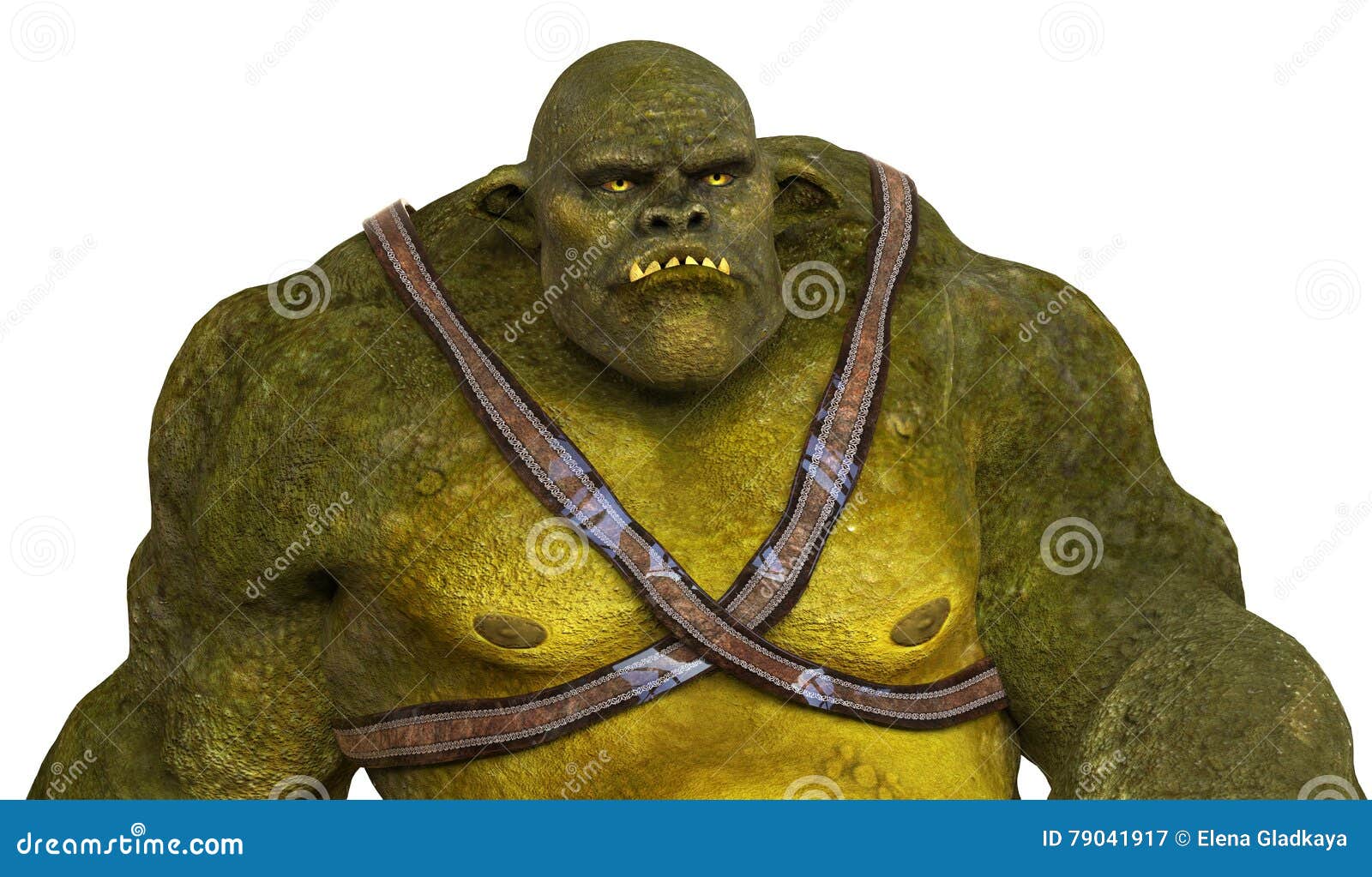 Ejemplo del ogro 3D stock de ilustración. Ilustración de gigante - 79041917