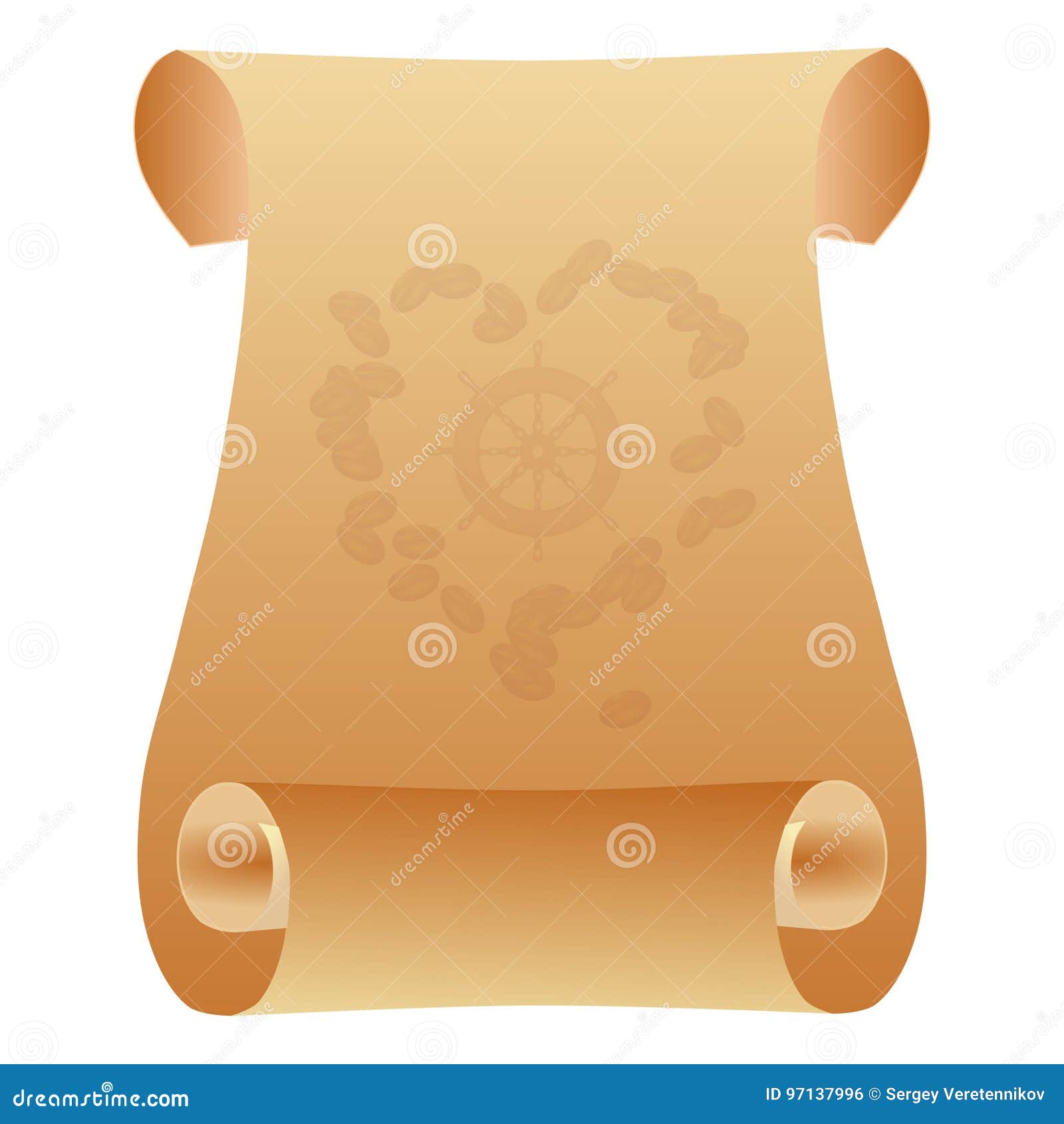 Ejemplo del papiro ilustración del vector. Ilustración de papel - 97137996