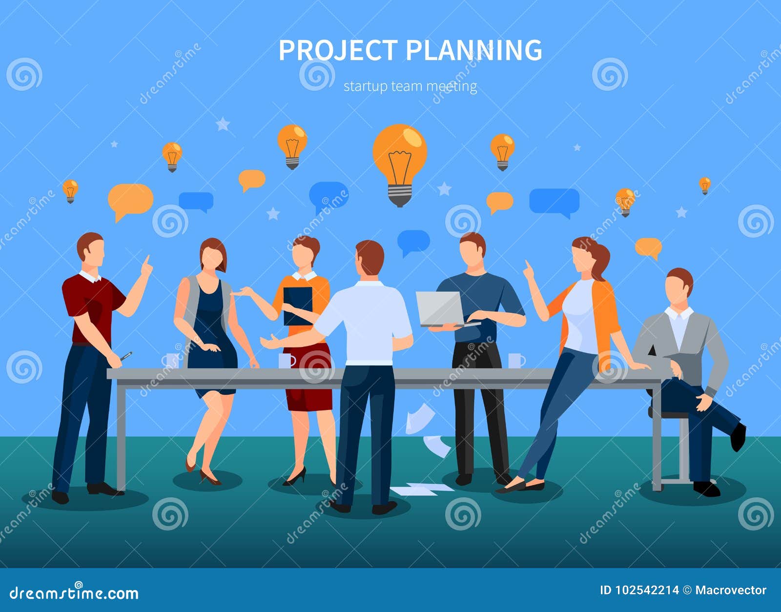 Ejemplo Del Planeamiento De Proyecto Ilustración del Vector ...