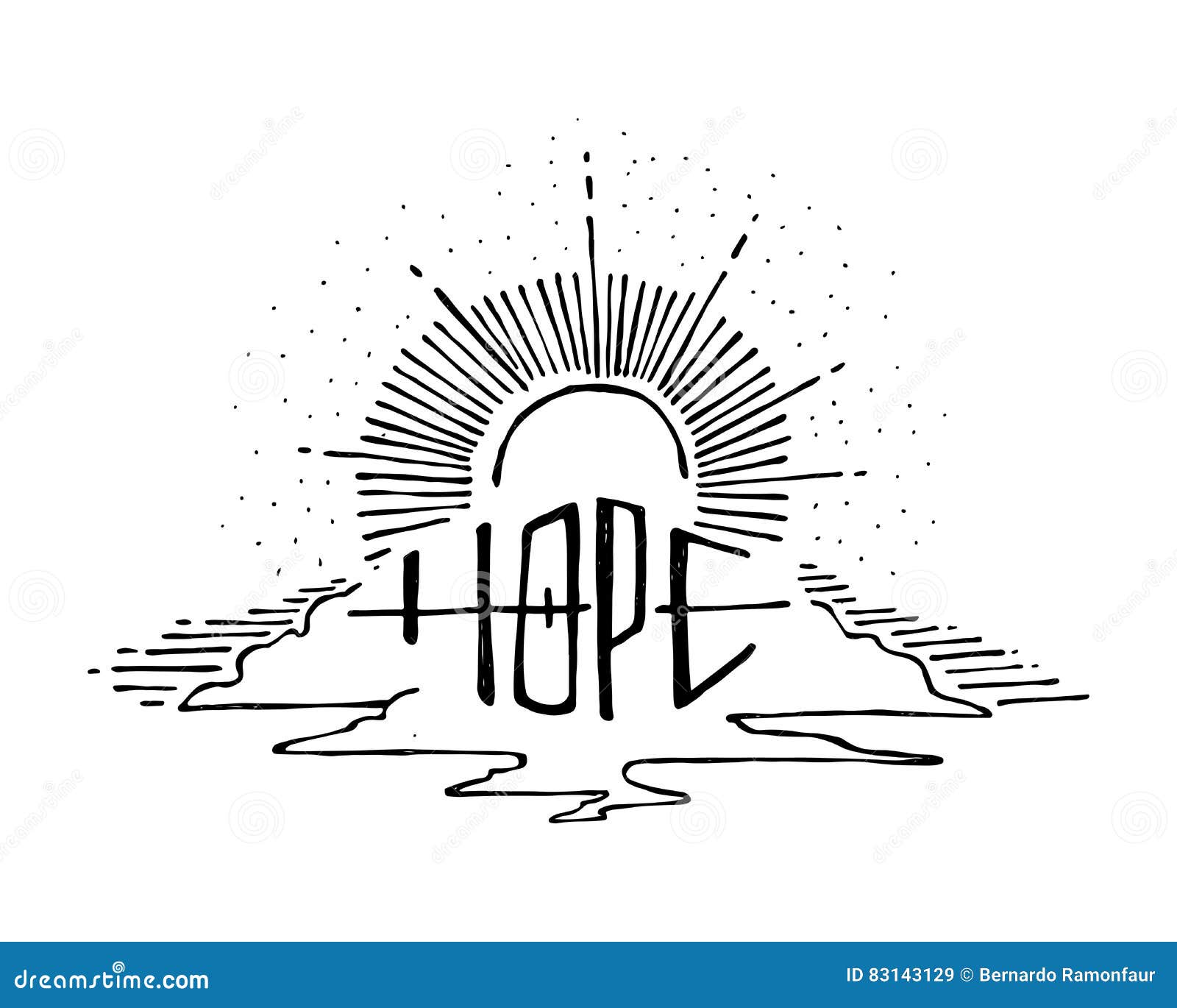 Ejemplo Del Símbolo De La Esperanza Ilustración del Vector ...
