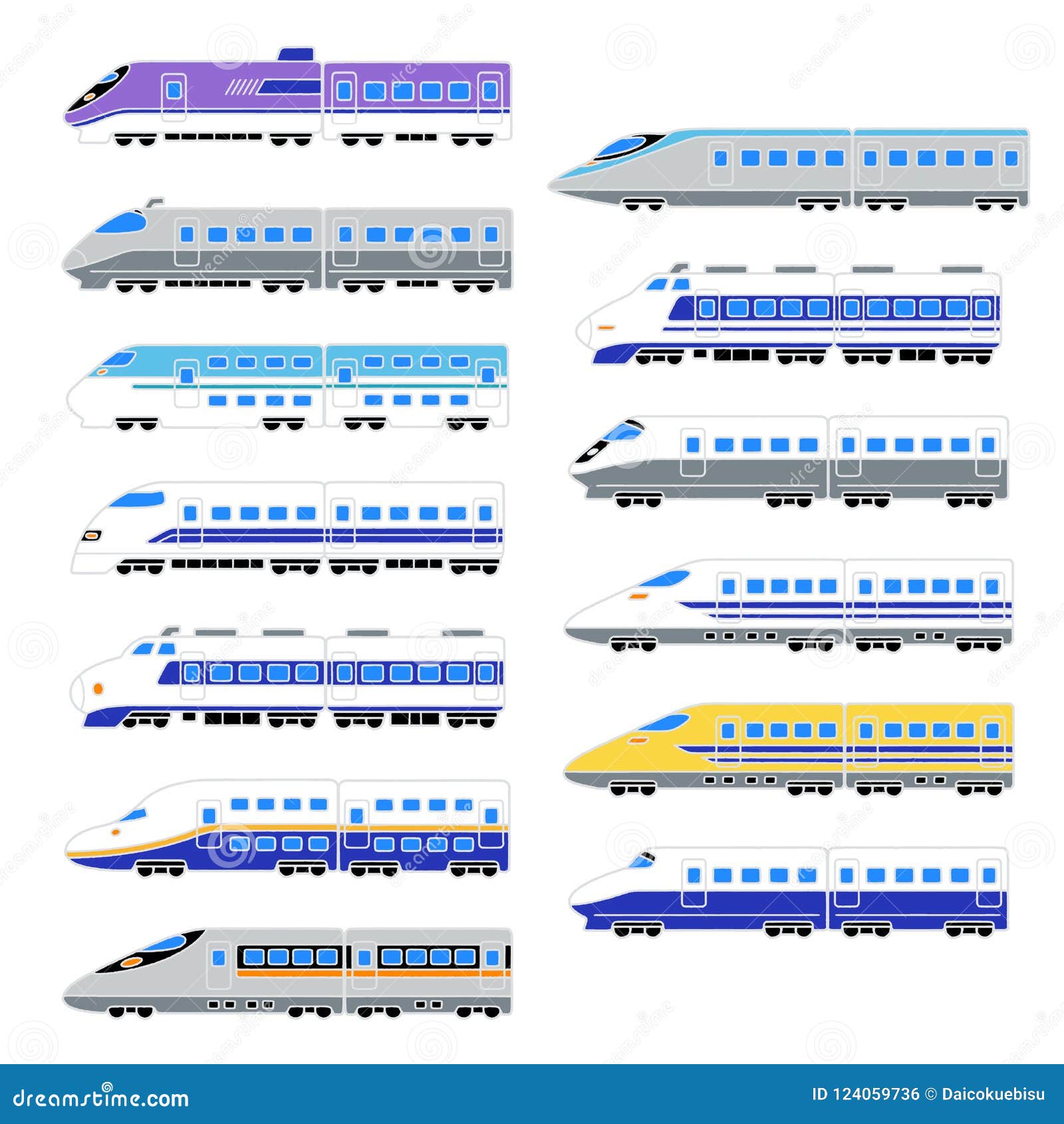 Ejemplo del Shinkansen, stock de ilustración. Ilustración de transporte ...