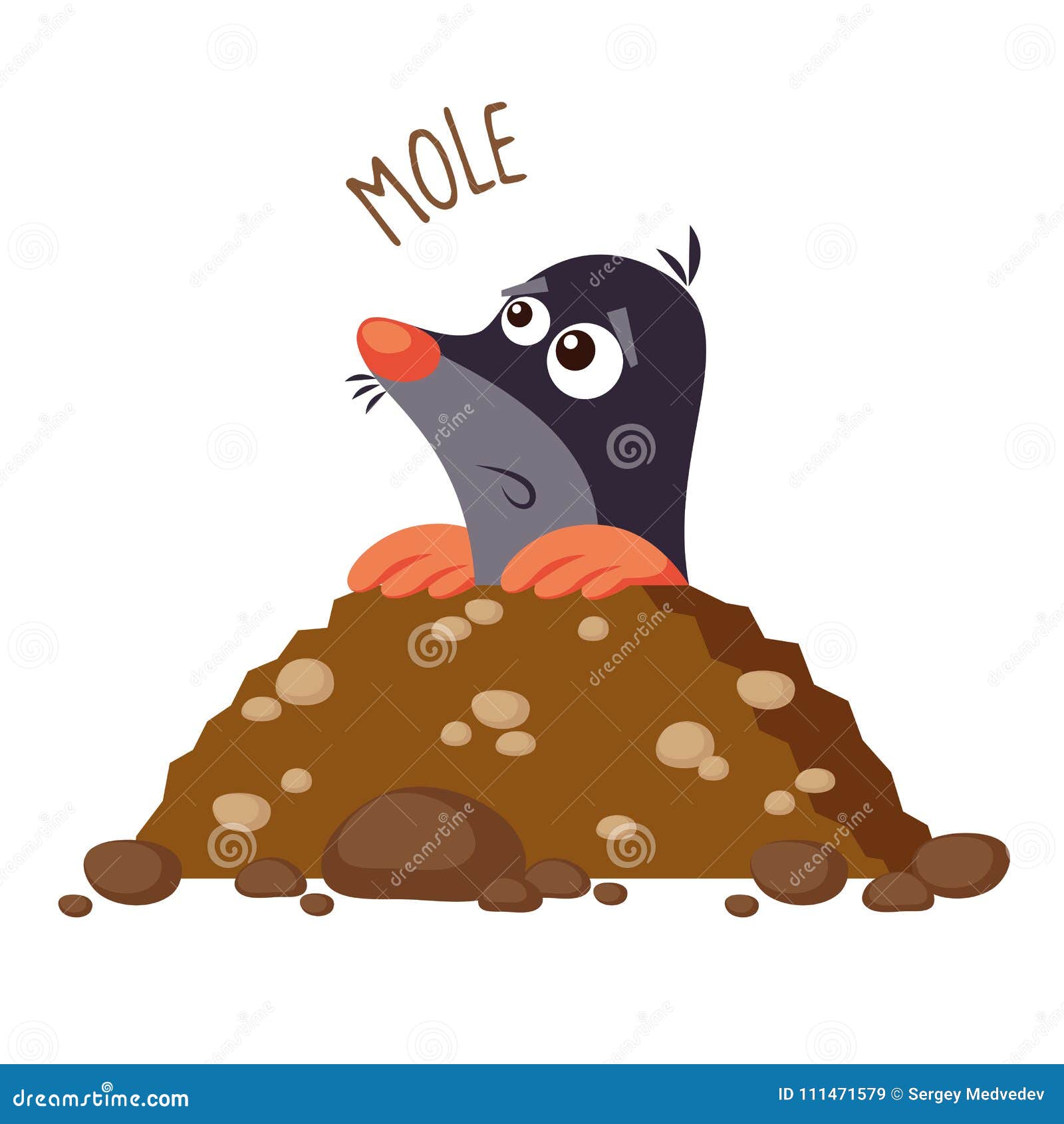 Ejemplo del topo stock de ilustración. Ilustración de animado - 111471579