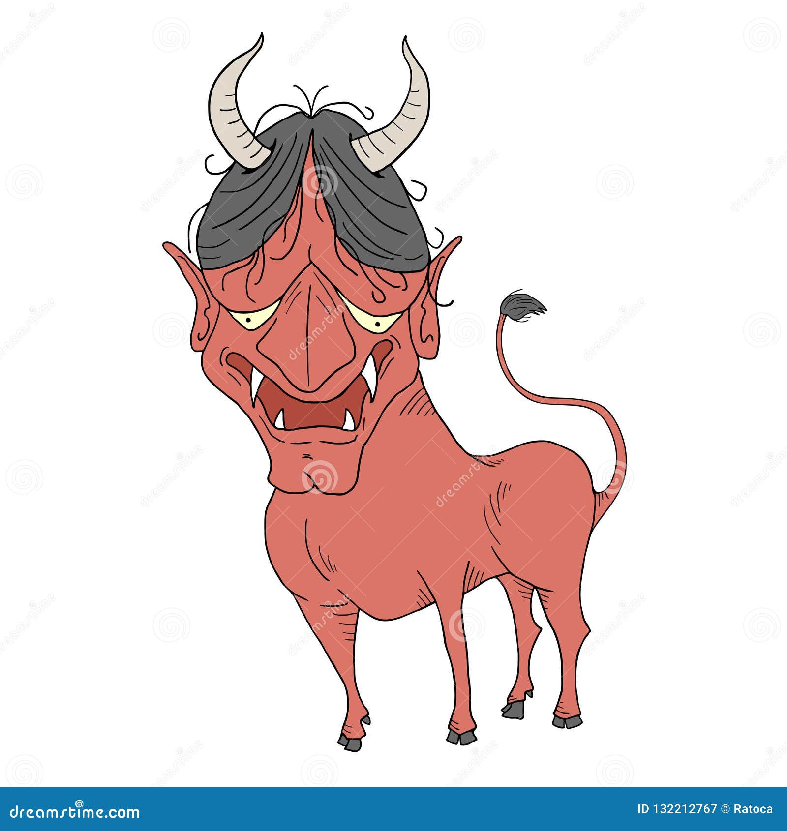 Ejemplo Del Toro Del Demonio Ilustración del Vector - Ilustración de ...