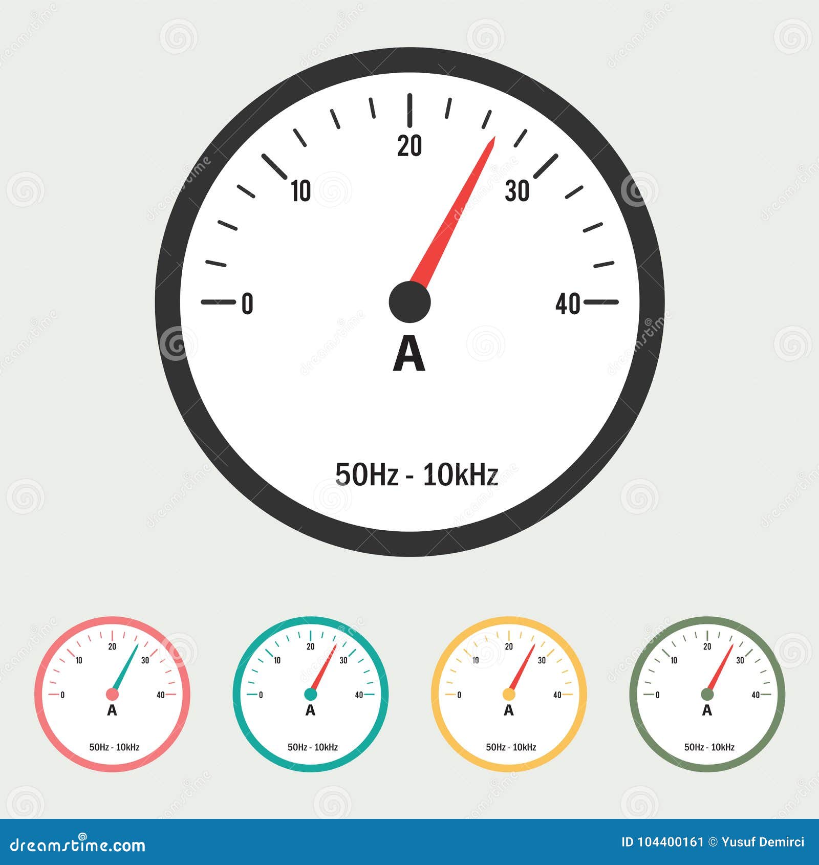 Ejemplo Del Vector Del Amperímetro Ilustración del Vector - Ilustración ...
