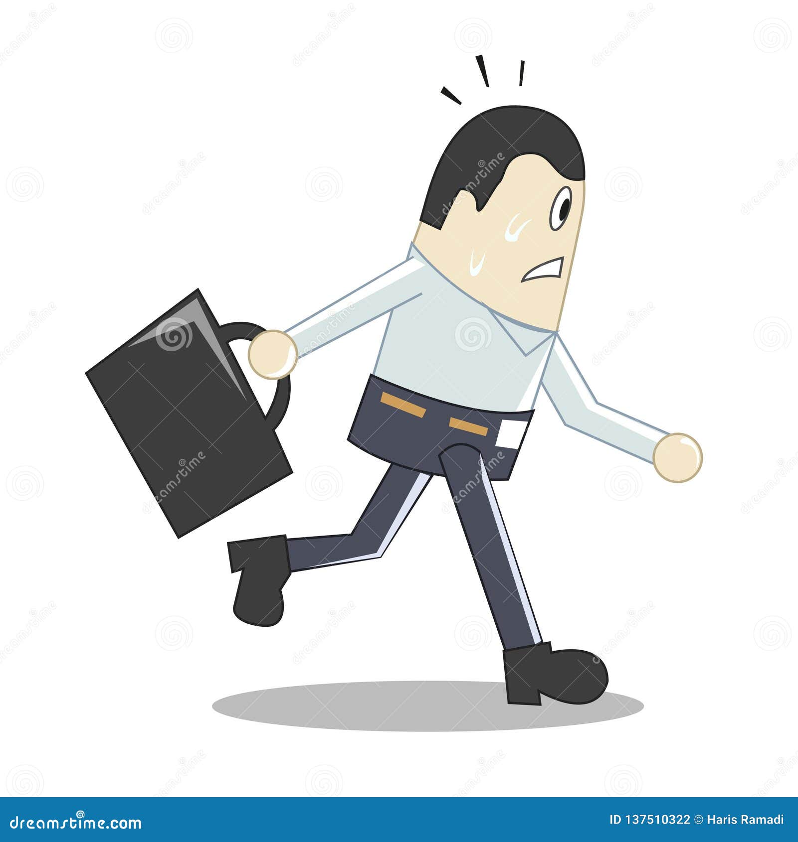 Ejemplo Del Vector Atrasado Trabajar Ilustración del Vector ...