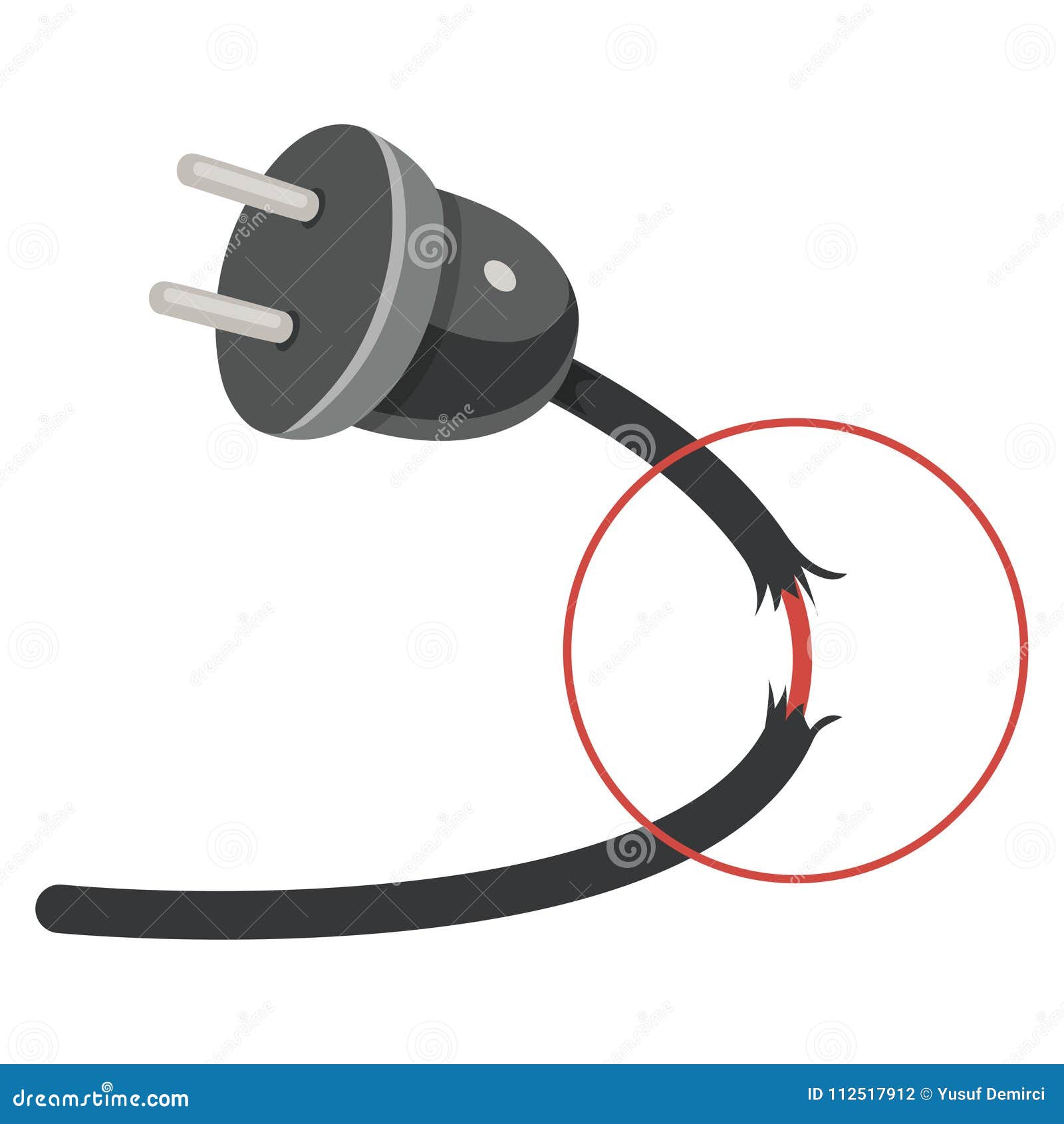 Ejemplo Del Vector Del Cable Roto Ilustración del Vector - Ilustración ...