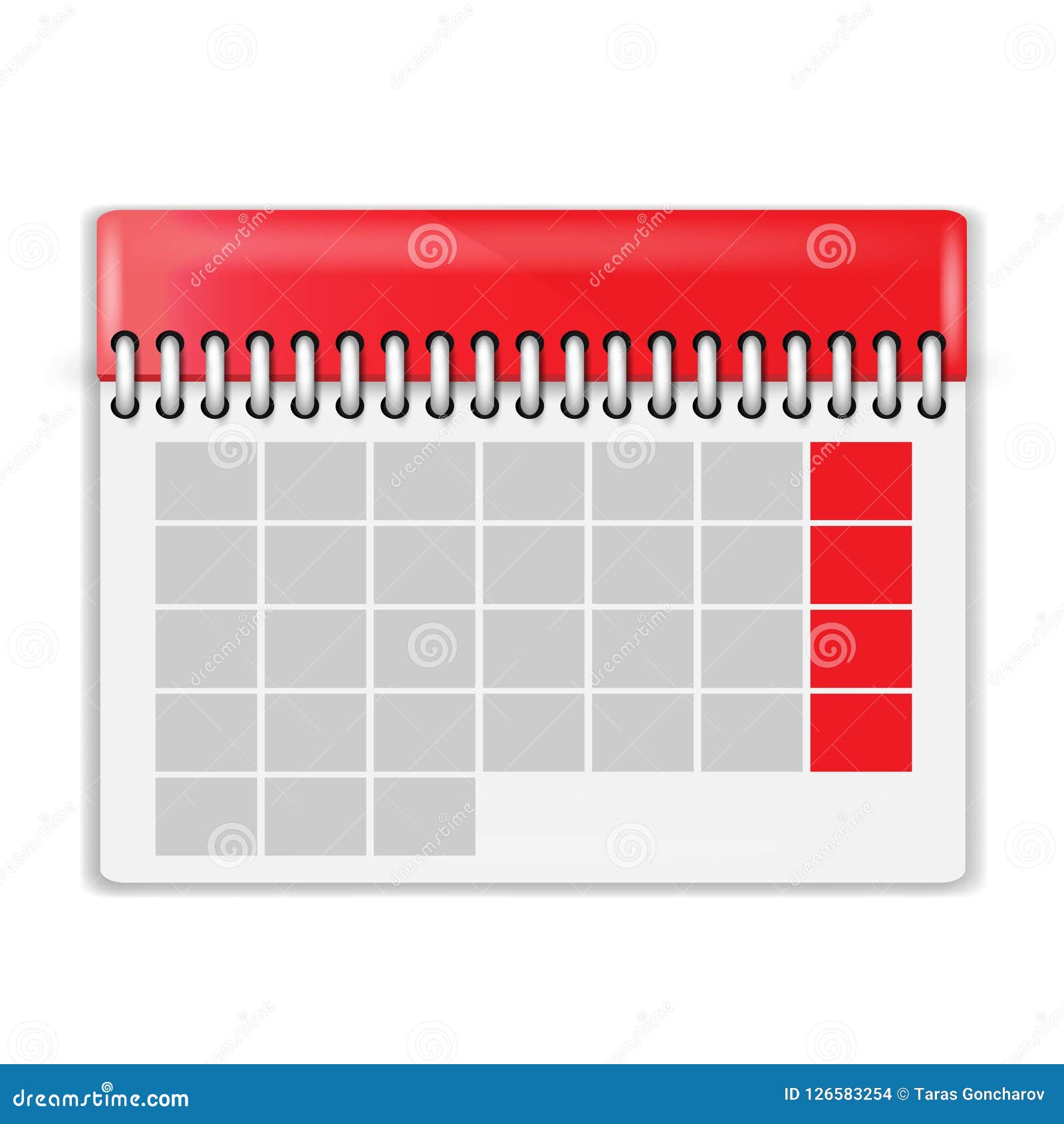 Ejemplo Del Vector Del Calendario En Blanco Ilustración del Vector ...