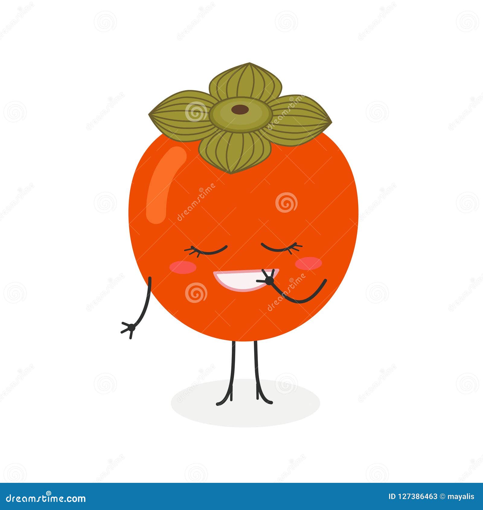 Ejemplo Del Vector Del Caqui Bonito De La Historieta Ilustración del ...