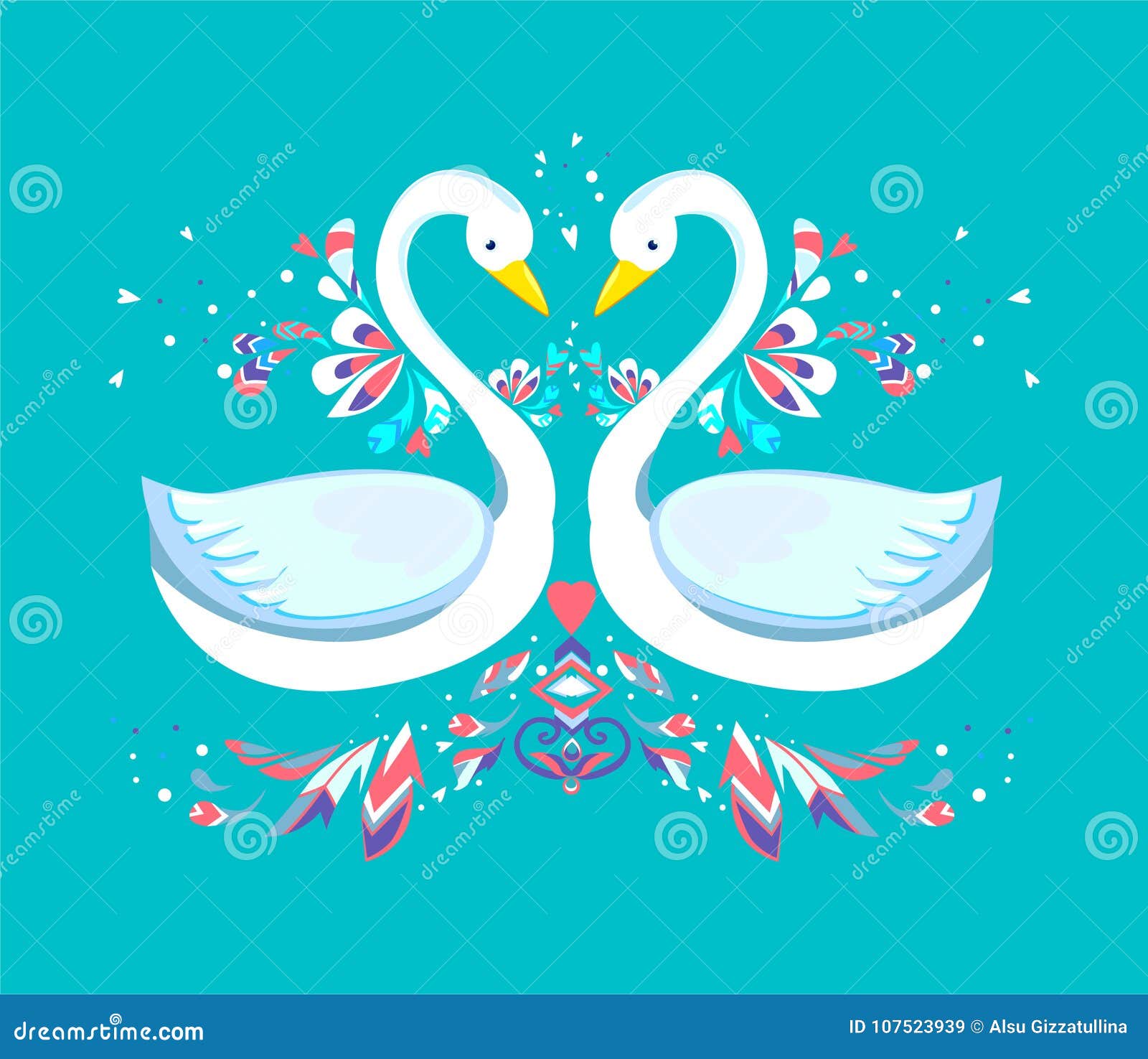 Ejemplo Del Vector Del Cisne Ilustración del Vector - Ilustración de ...