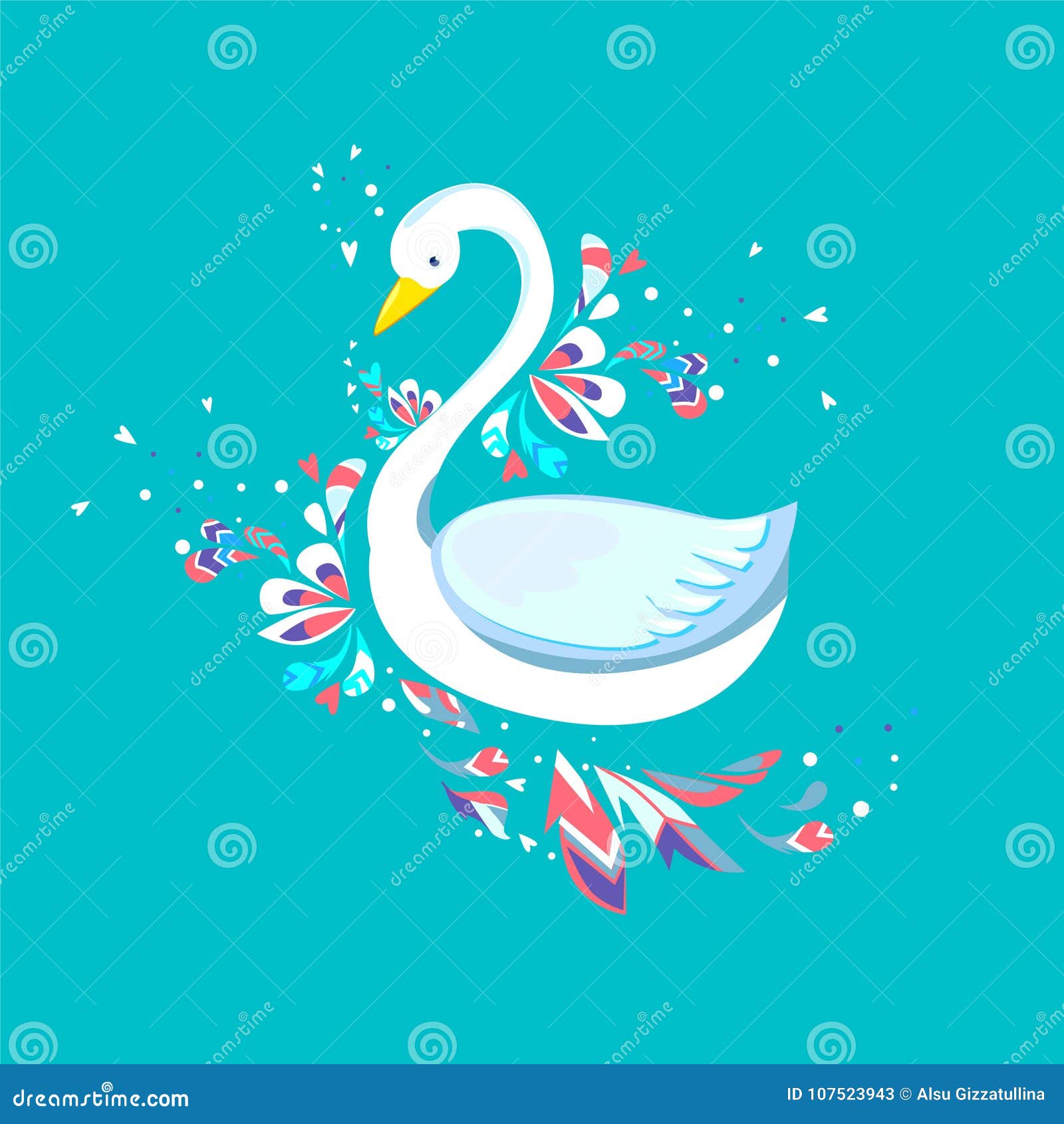 Ejemplo Del Vector Del Cisne Ilustración del Vector - Ilustración de ...