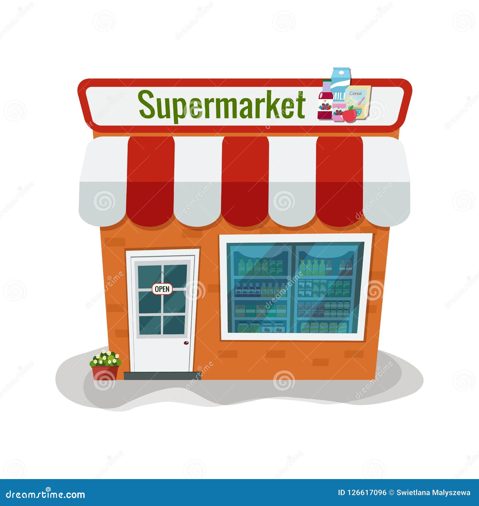 Ejemplo Del Vector Del Colmado Ejemplo Del Supermercado Stock de ...