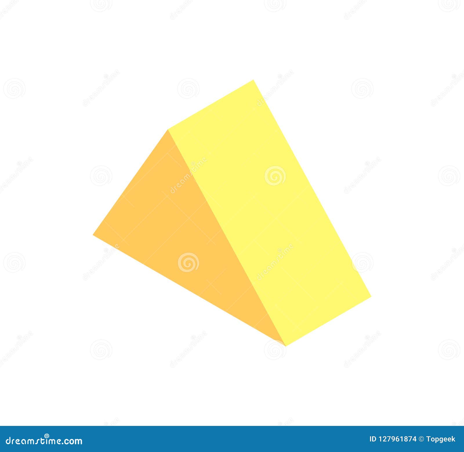 Ejemplo Del Vector Del Color Del Amarillo De La Prisma Triangular ...