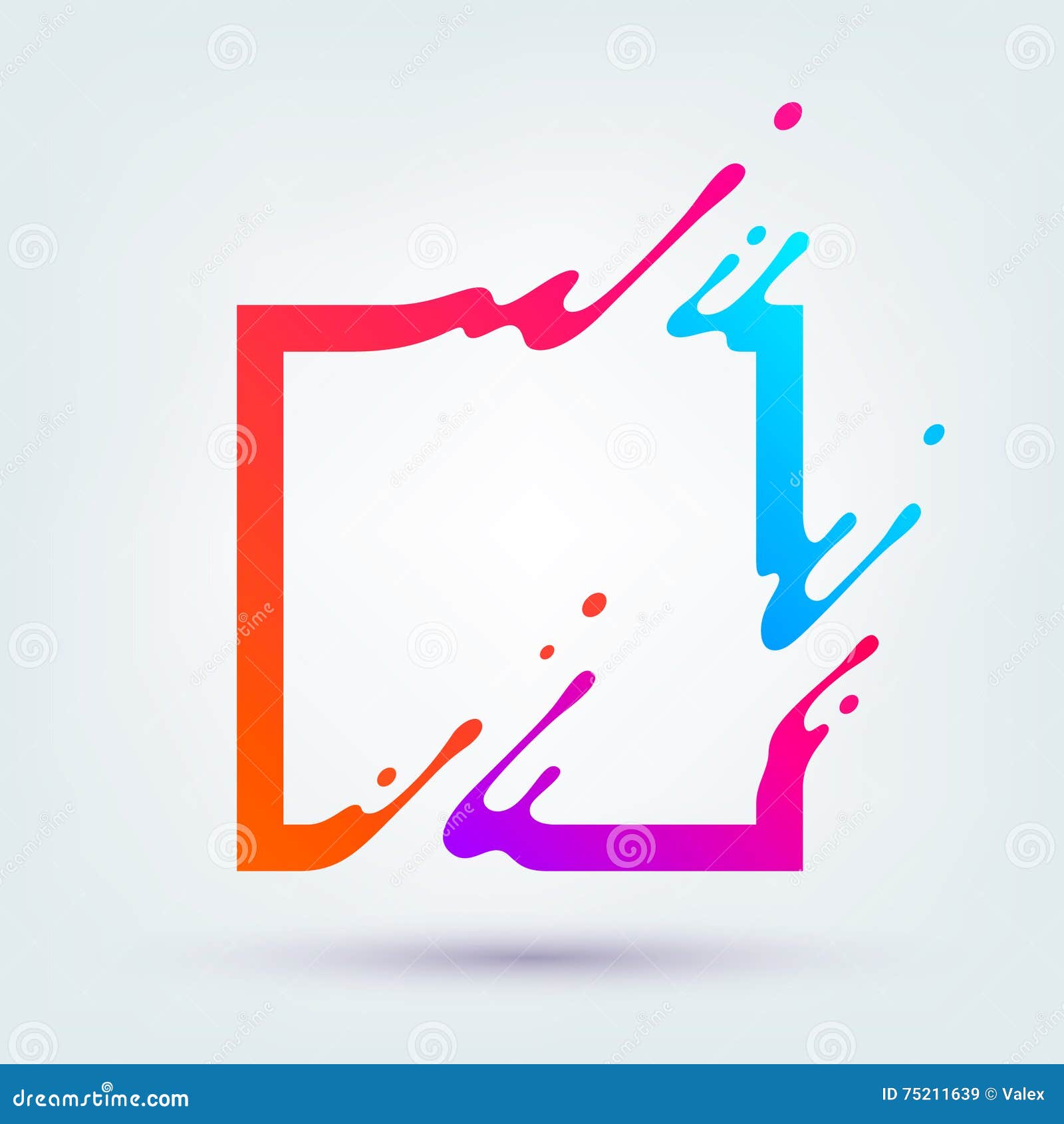 Ejemplo Del Vector Con El Cuadrado Colorido Abstracto Ilustración del ...