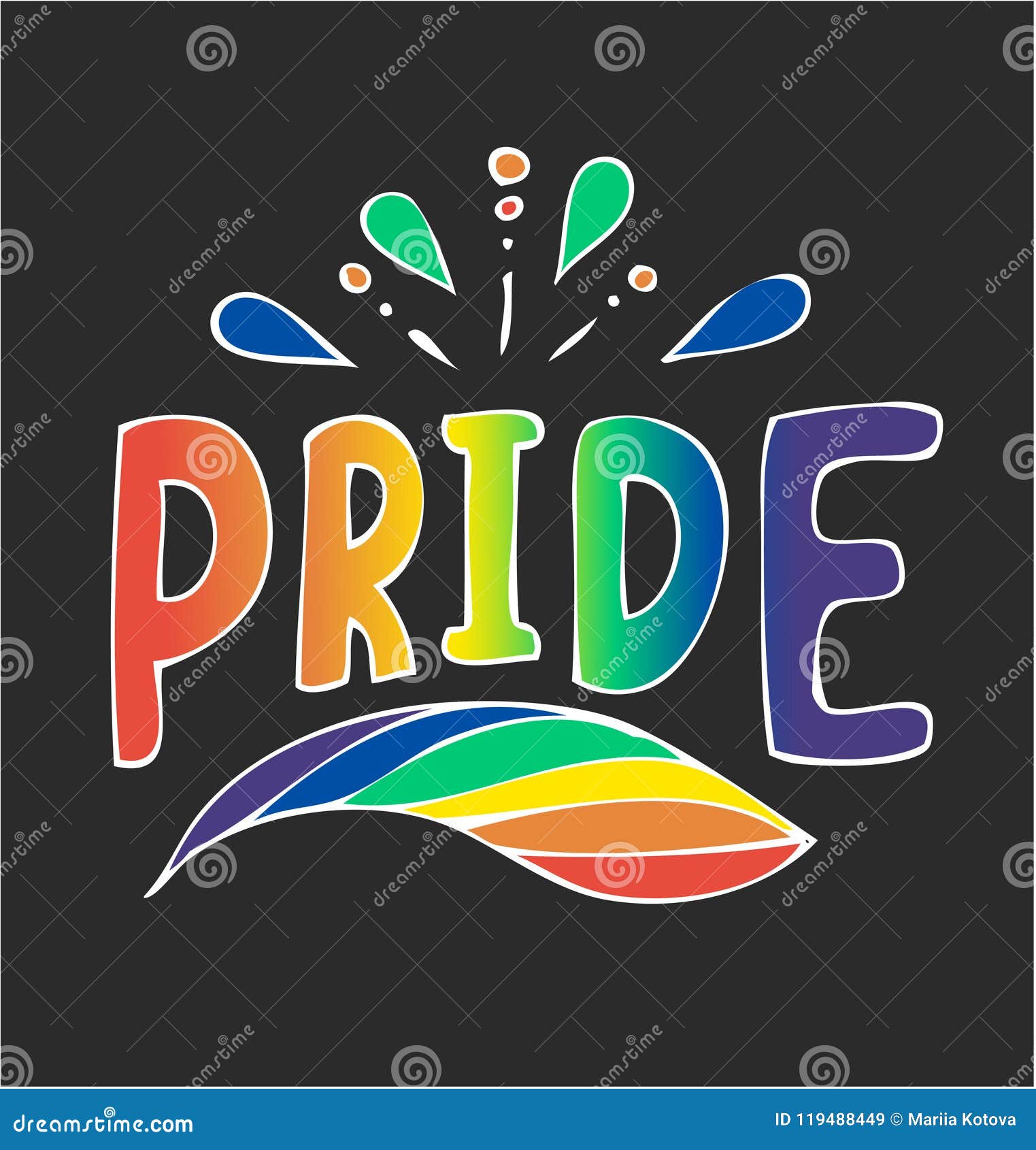 Ejemplo Del Vector Con Las Letras ` Del Orgullo Del ` Ilustración del ...