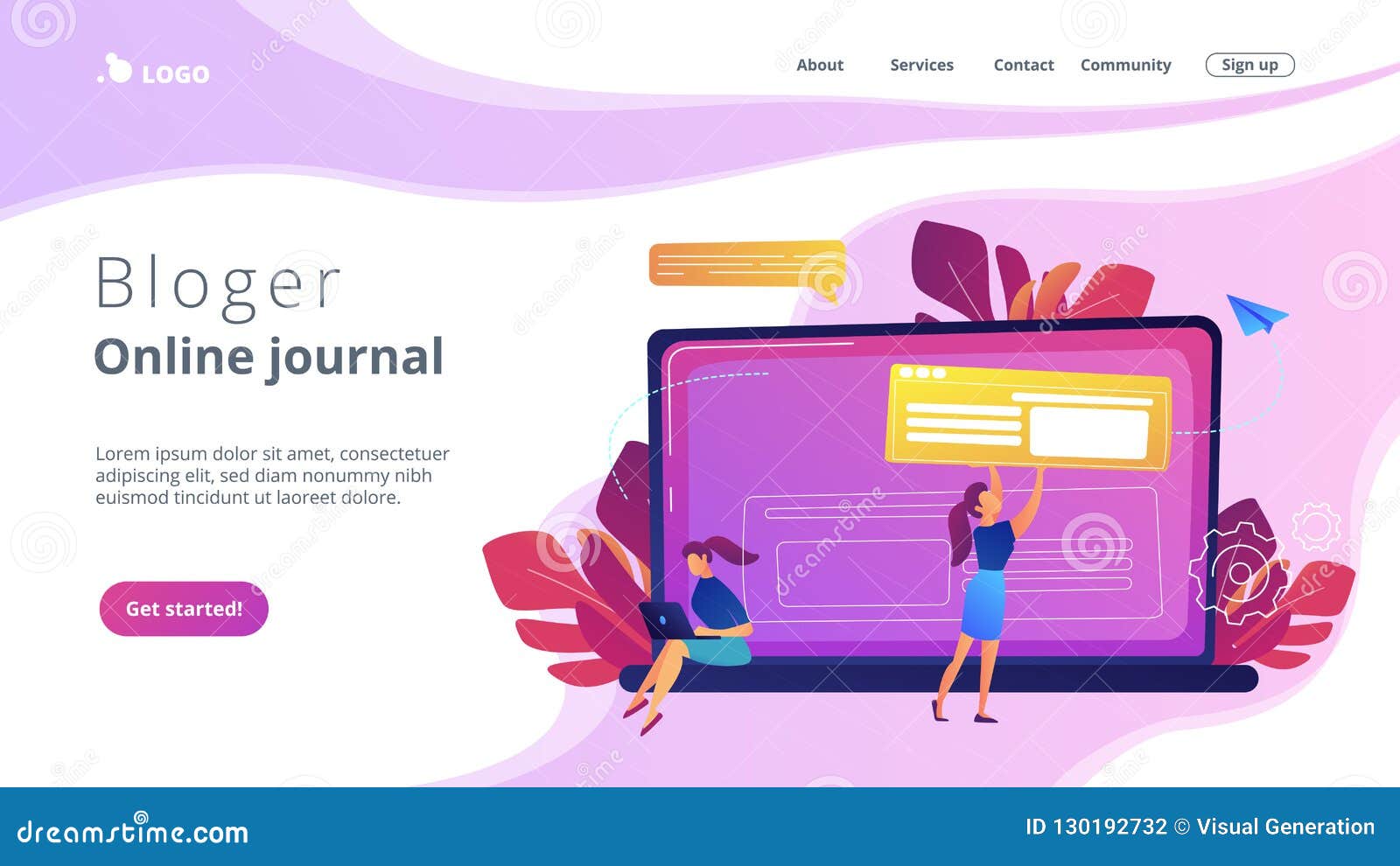 Ejemplo Del Vector Del Concepto De Bloging Ilustración del Vector ...