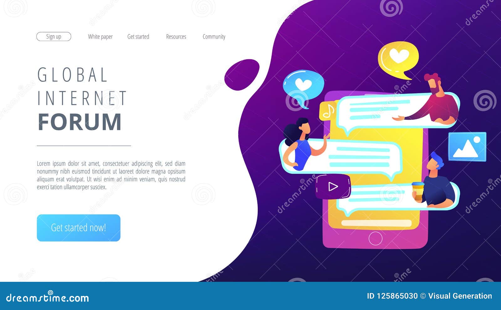 Ejemplo Del Vector Del Concepto Del Foro De Internet Ilustración del ...