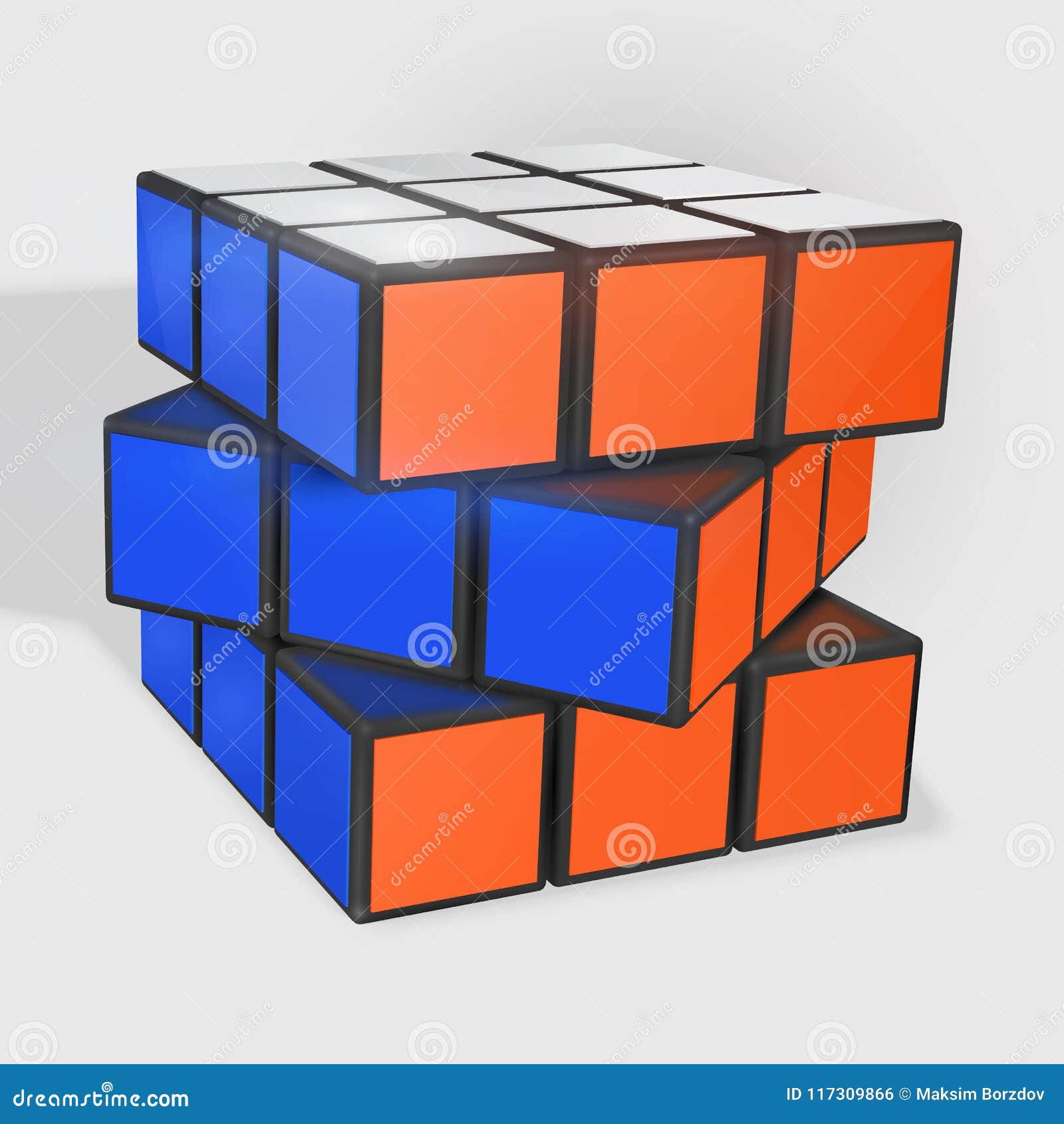 Ejemplo Del Vector Del Cubo De Rubik S Foto editorial - Ilustración de ...