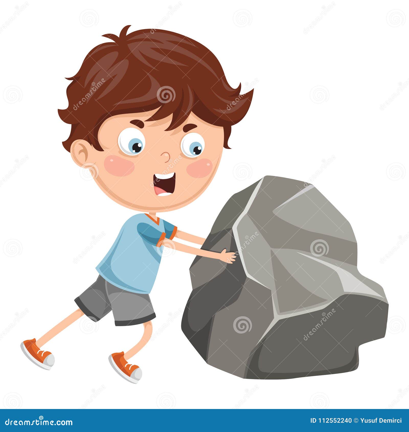 Ejemplo Del Vector De Empujar Del Niño Ilustración del Vector ...