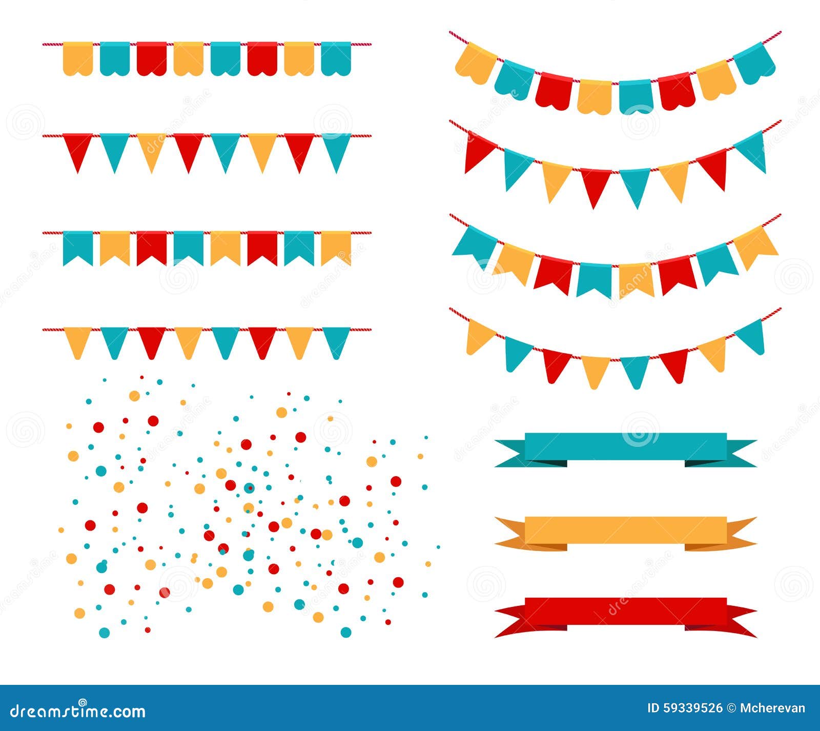 Ejemplo Del Vector De Guirnaldas Coloridas Stock de ilustración ...