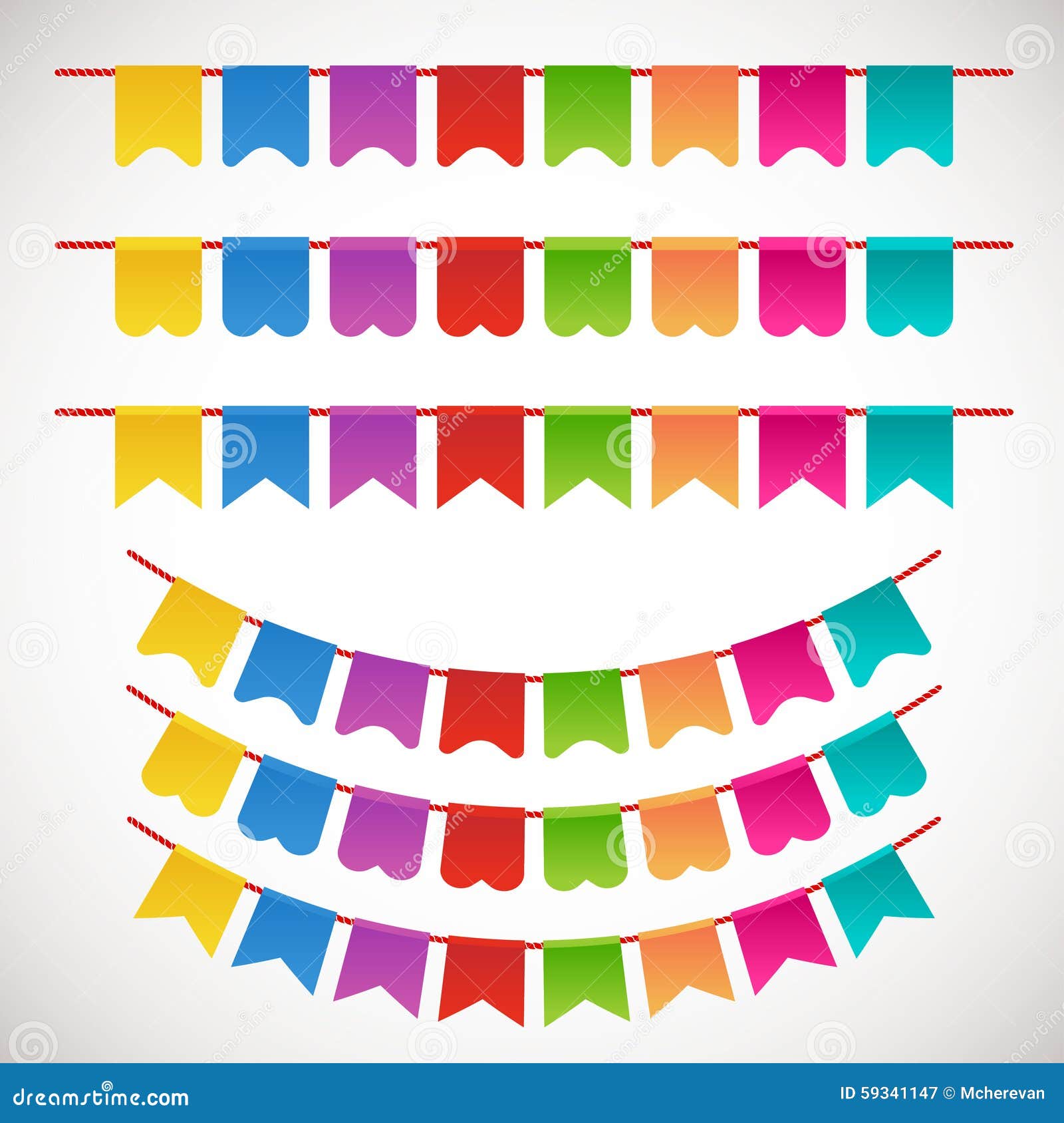 Ejemplo Del Vector De Guirnaldas Coloridas Stock de ilustración ...