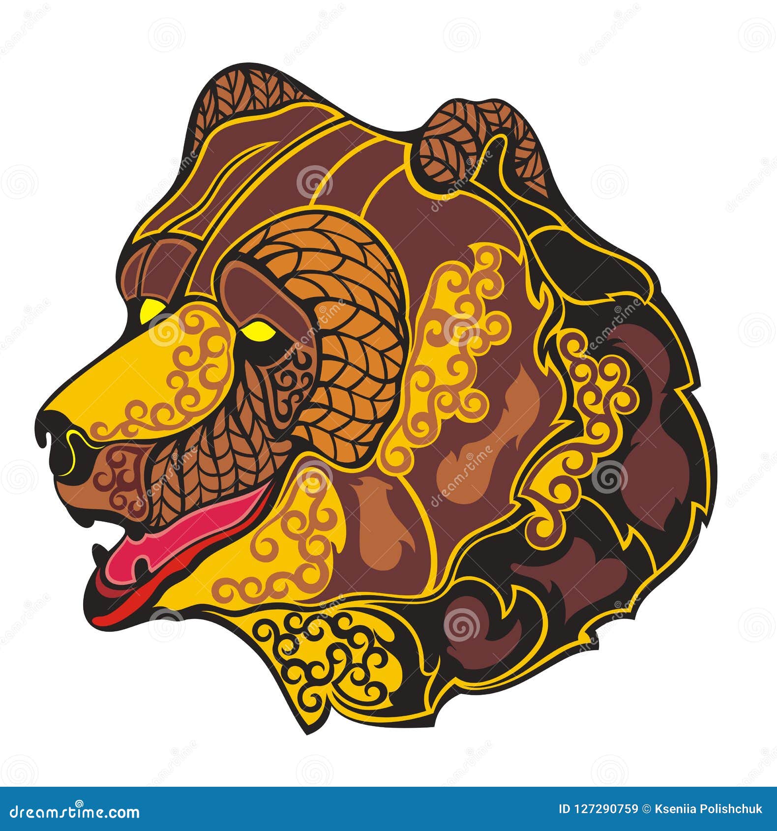 Ejemplo Del Vector De La Cabeza Del Oso Ilustración del Vector ...