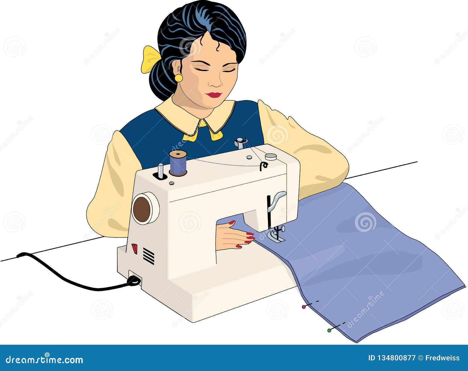 Ejemplo Del Vector De La Costurera Ilustración del Vector - Ilustración ...