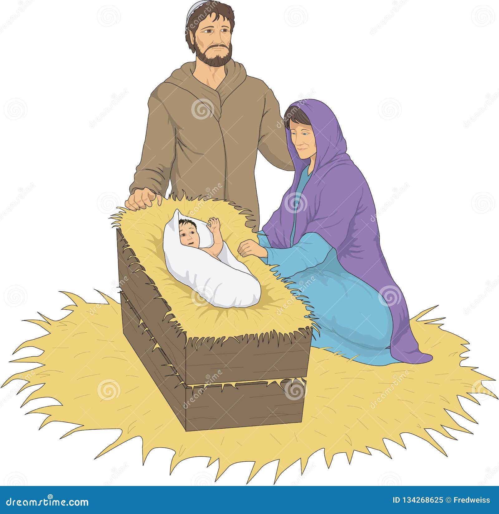 Ejemplo Del Vector De La Escena Del Pesebre Ilustración del Vector ...