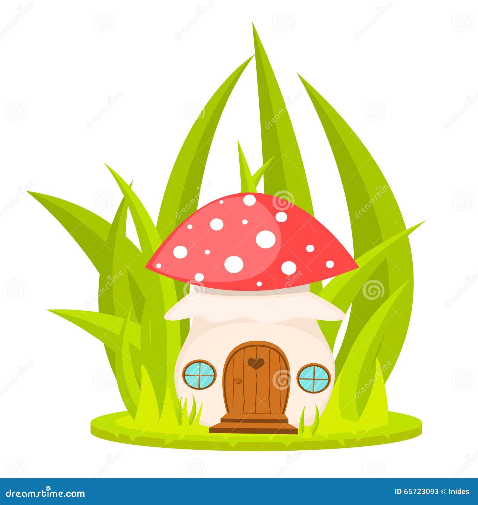 Ejemplo Del Vector De La Historieta De La Casa De La Seta Ilustración ...