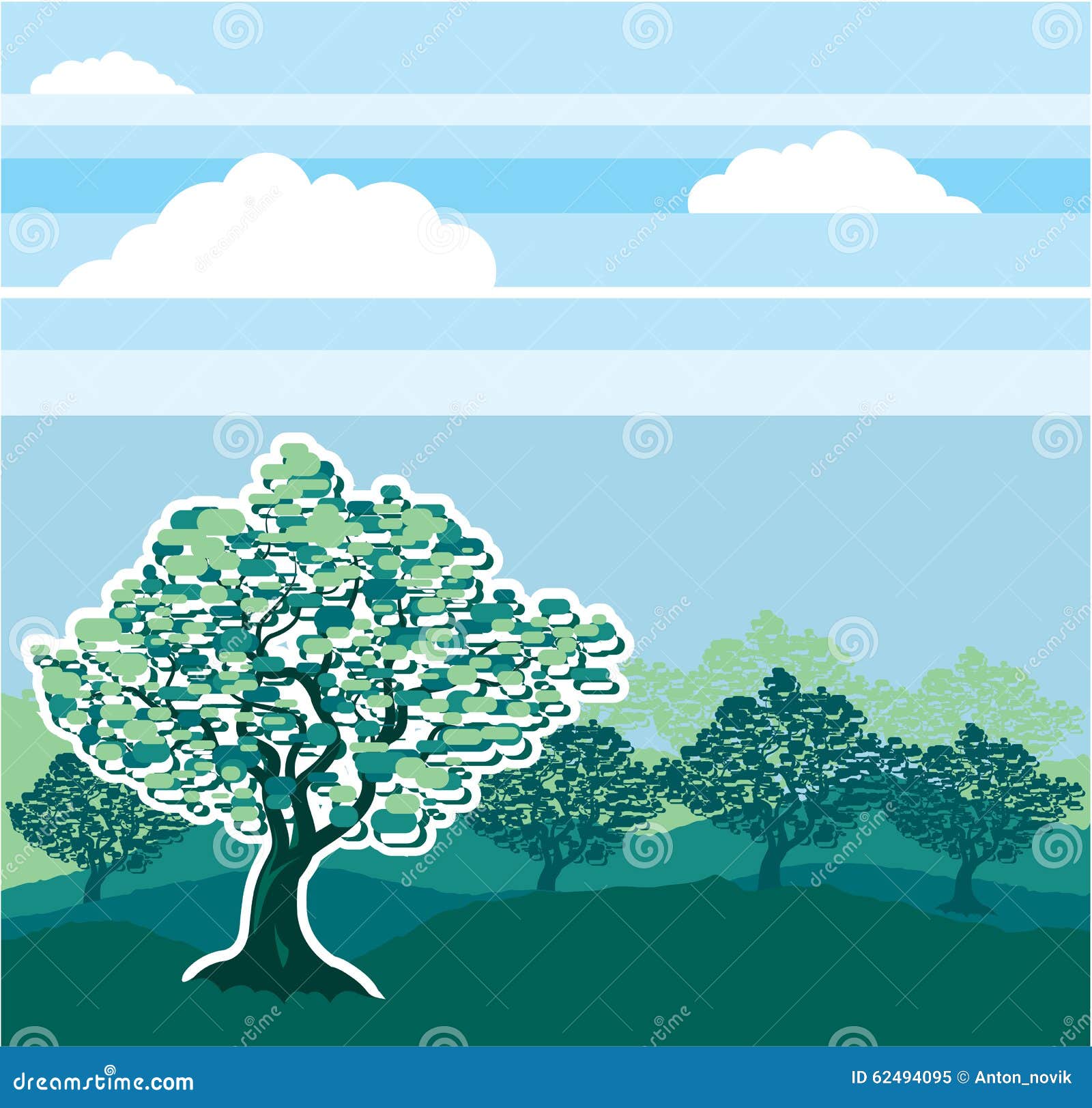 Ejemplo Del Vector De La Huerta Ilustración del Vector - Ilustración de ...