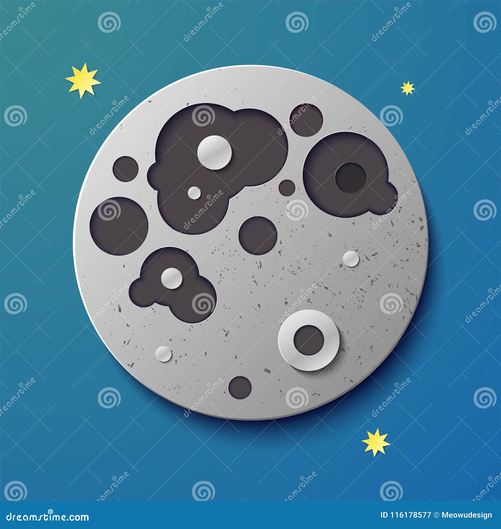 Ejemplo Del Vector De La Luna Ilustración del Vector - Ilustración de ...