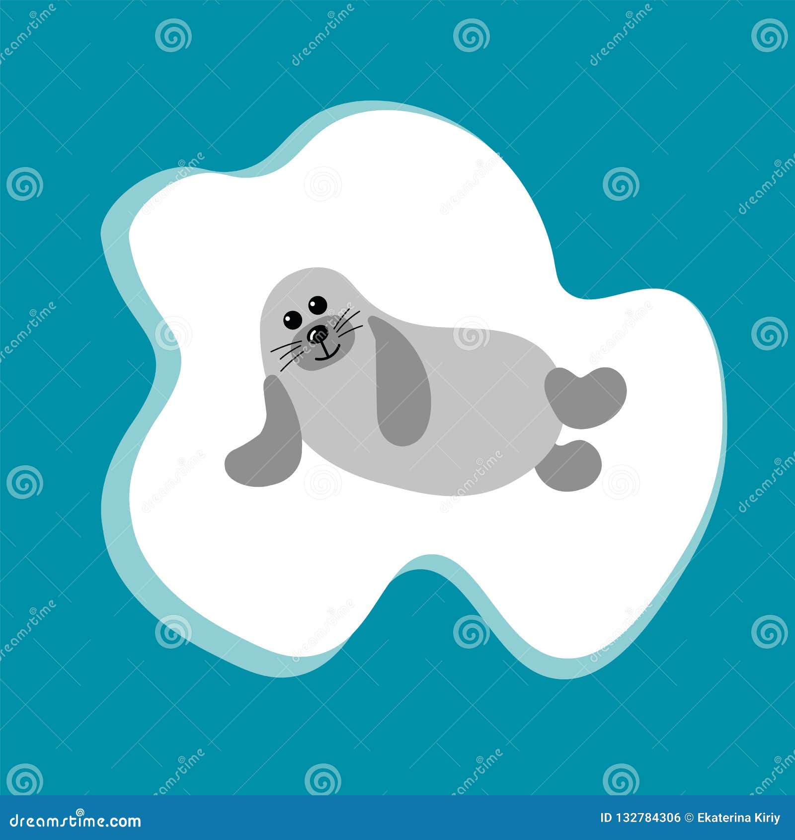 Ejemplo Del Vector De La Morsa En Estilo Plano Ilustración del Vector ...