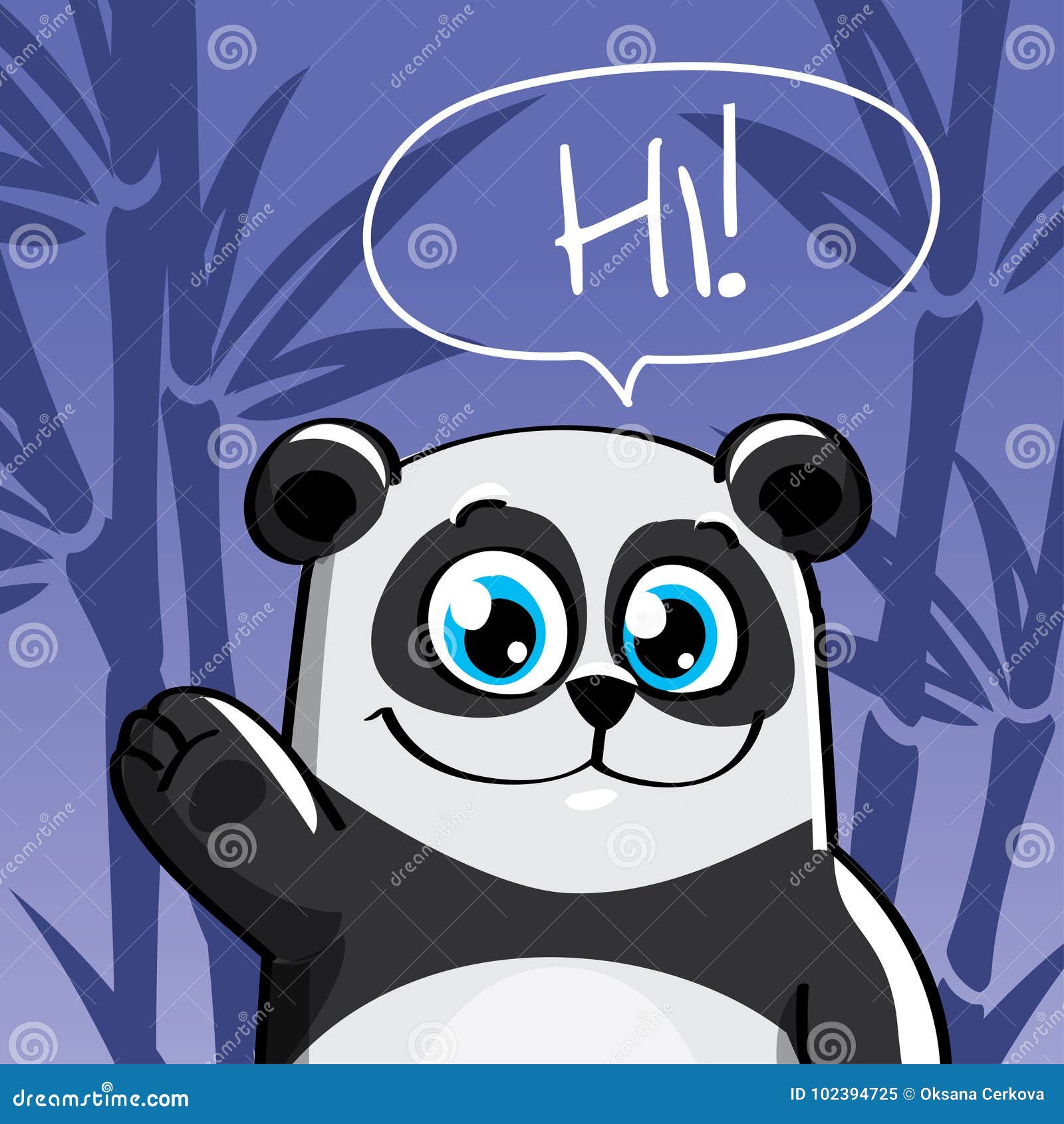 Ejemplo Del Vector De La Panda De La Historieta Hola Ilustración del ...