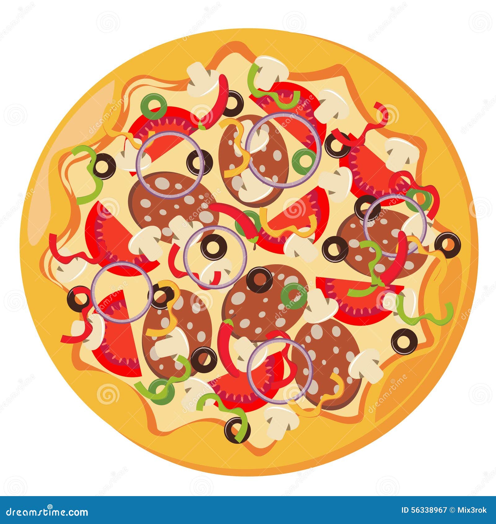 Ejemplo Del Vector De La Pizza Italiana Ilustración del Vector ...