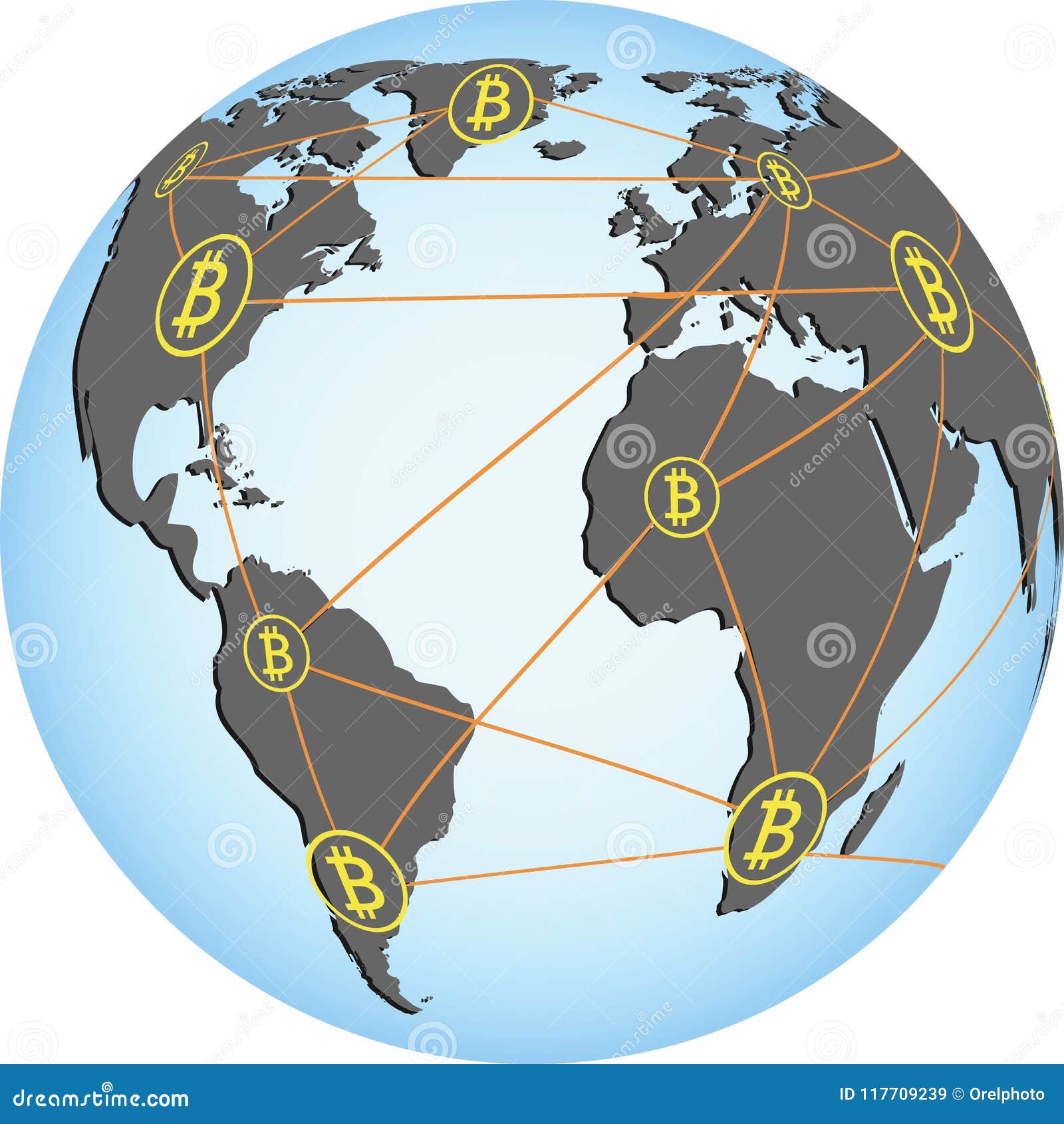 Ejemplo Del Vector De La Red Del Bitcoin Ilustración del Vector ...