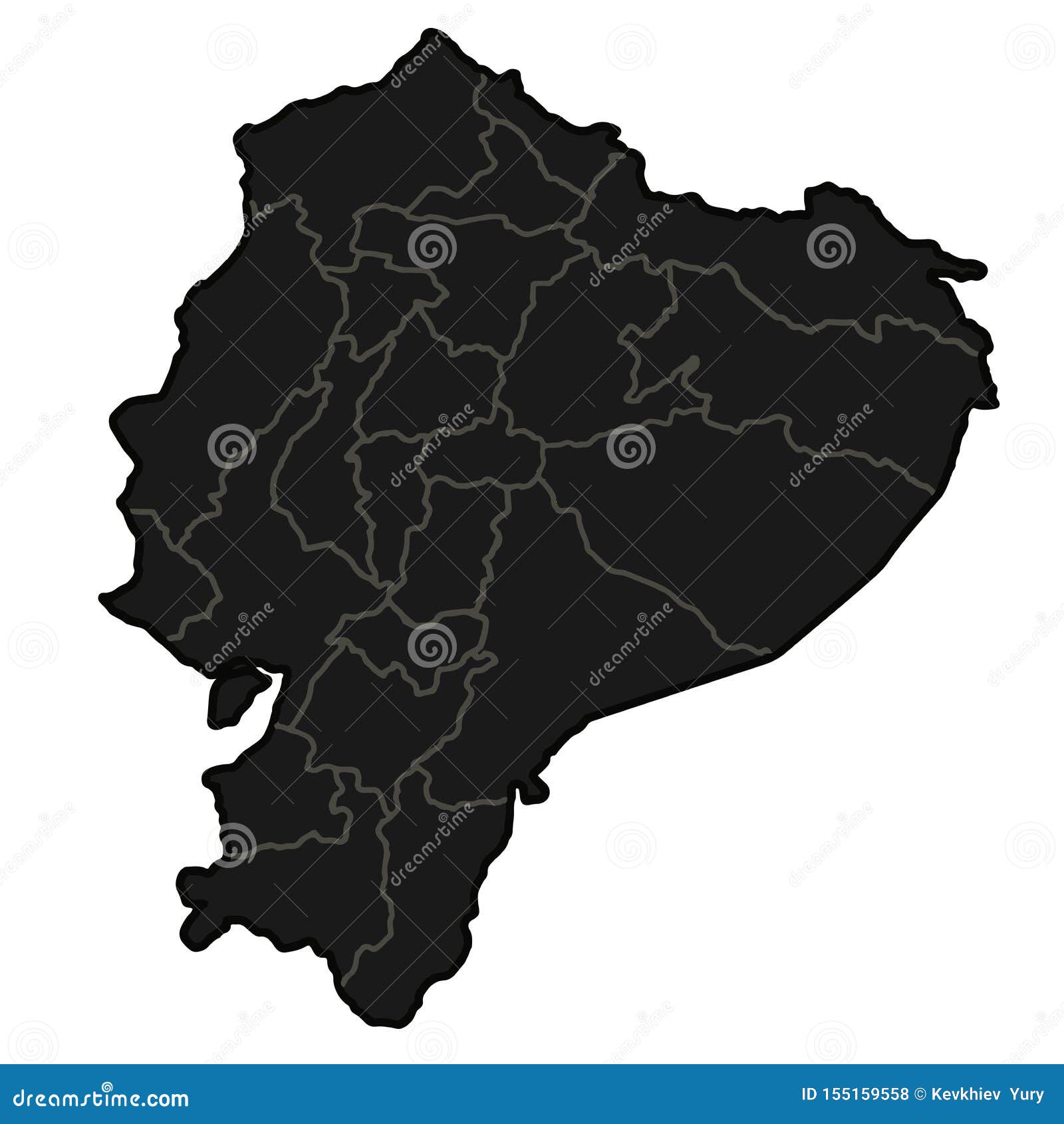 Ejemplo Del Vector De La Silueta Del Mapa De Ecuador Ilustración del ...