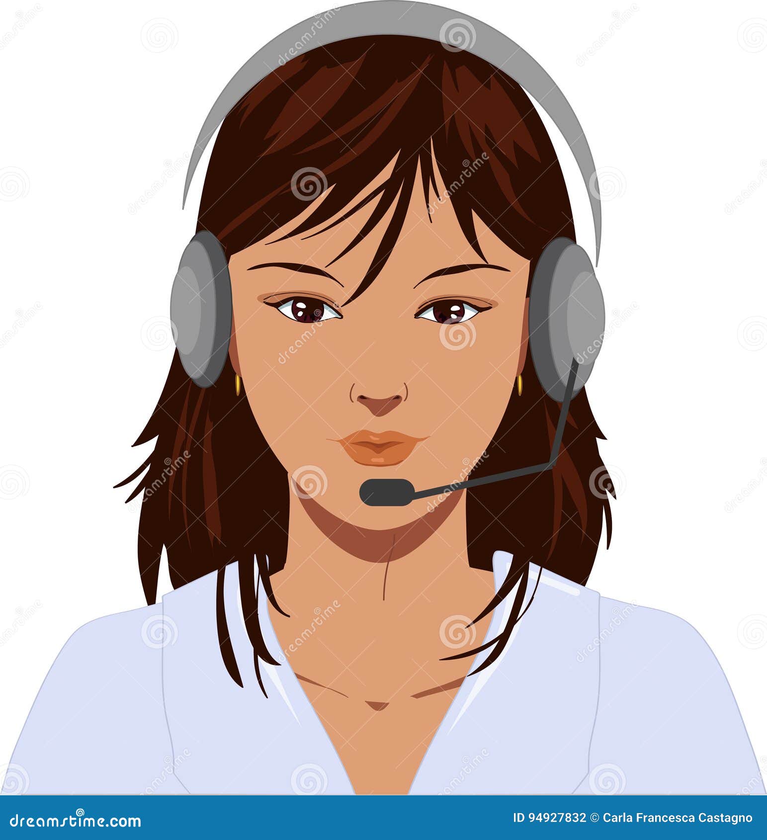 Ejemplo Del Vector De La Telefonista Ilustración del Vector ...